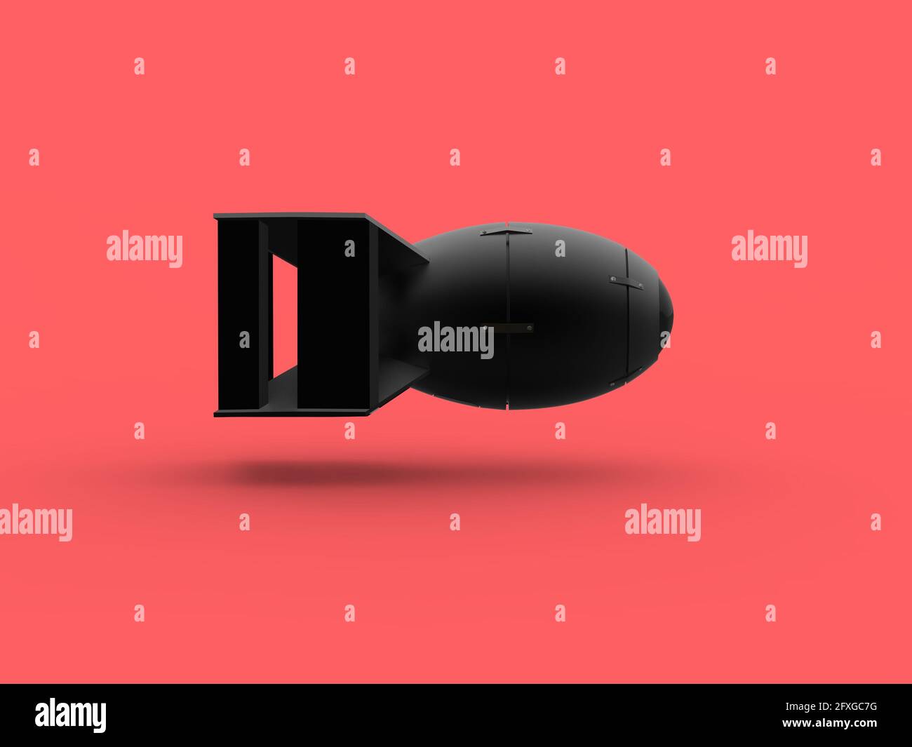 Stylish poster atomic bomb. 3D rendering Stock Photo - Alamy