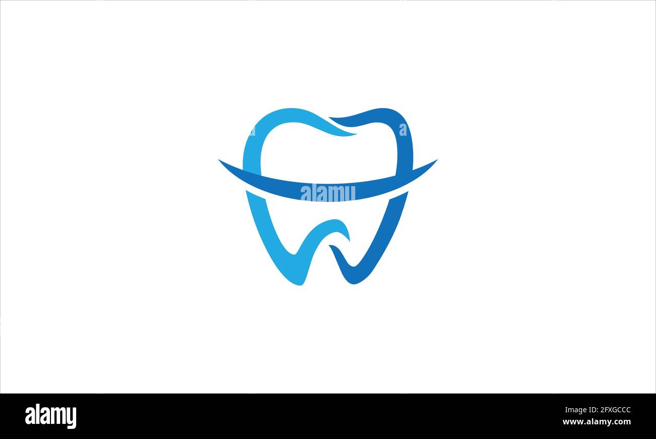 dental graphic design with simple and clean shape icon logo vector ...