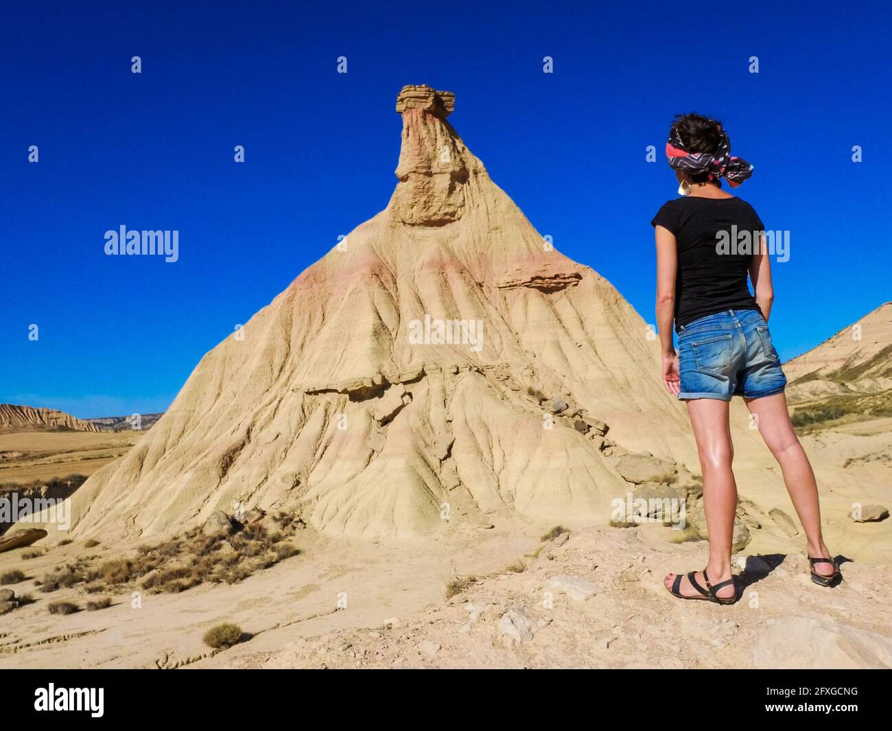Spain, Navarre, Arguedas, Bardenas Reales desert, natural park ...