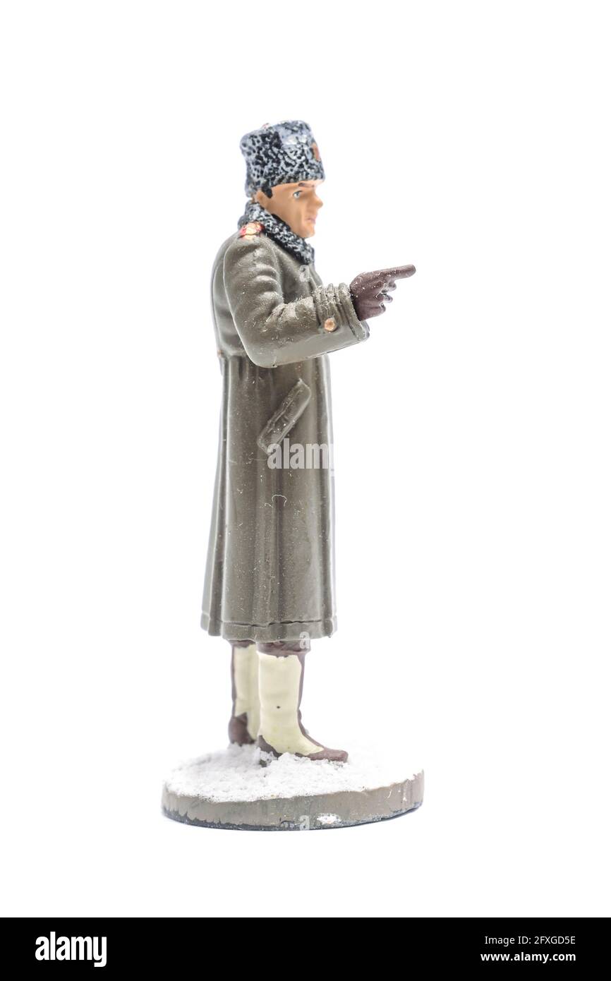 Tin Soldier Soviet army Colonel General isolated on white Stock Photo ...