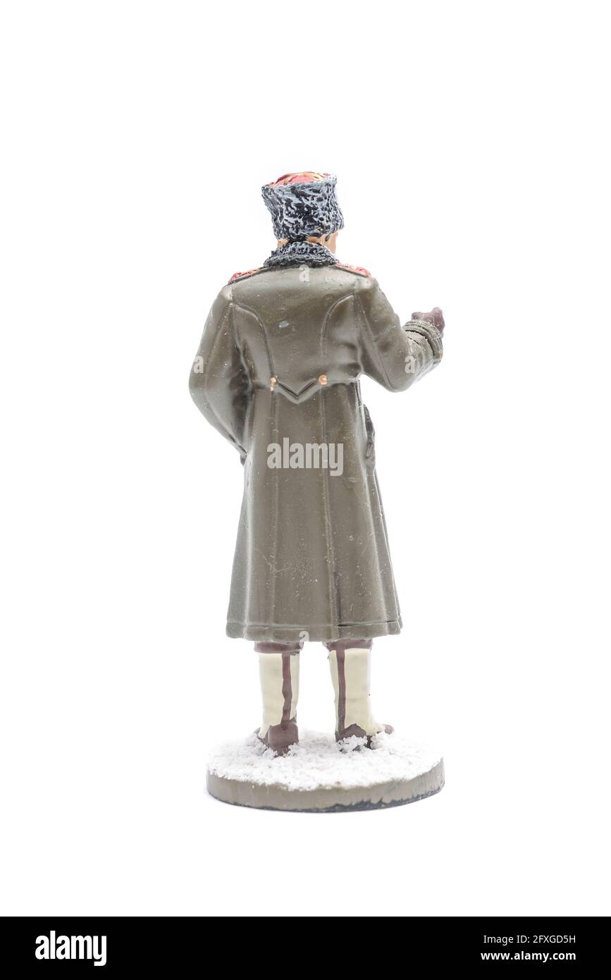 Tin Soldier Soviet army Colonel General isolated on white Stock Photo ...