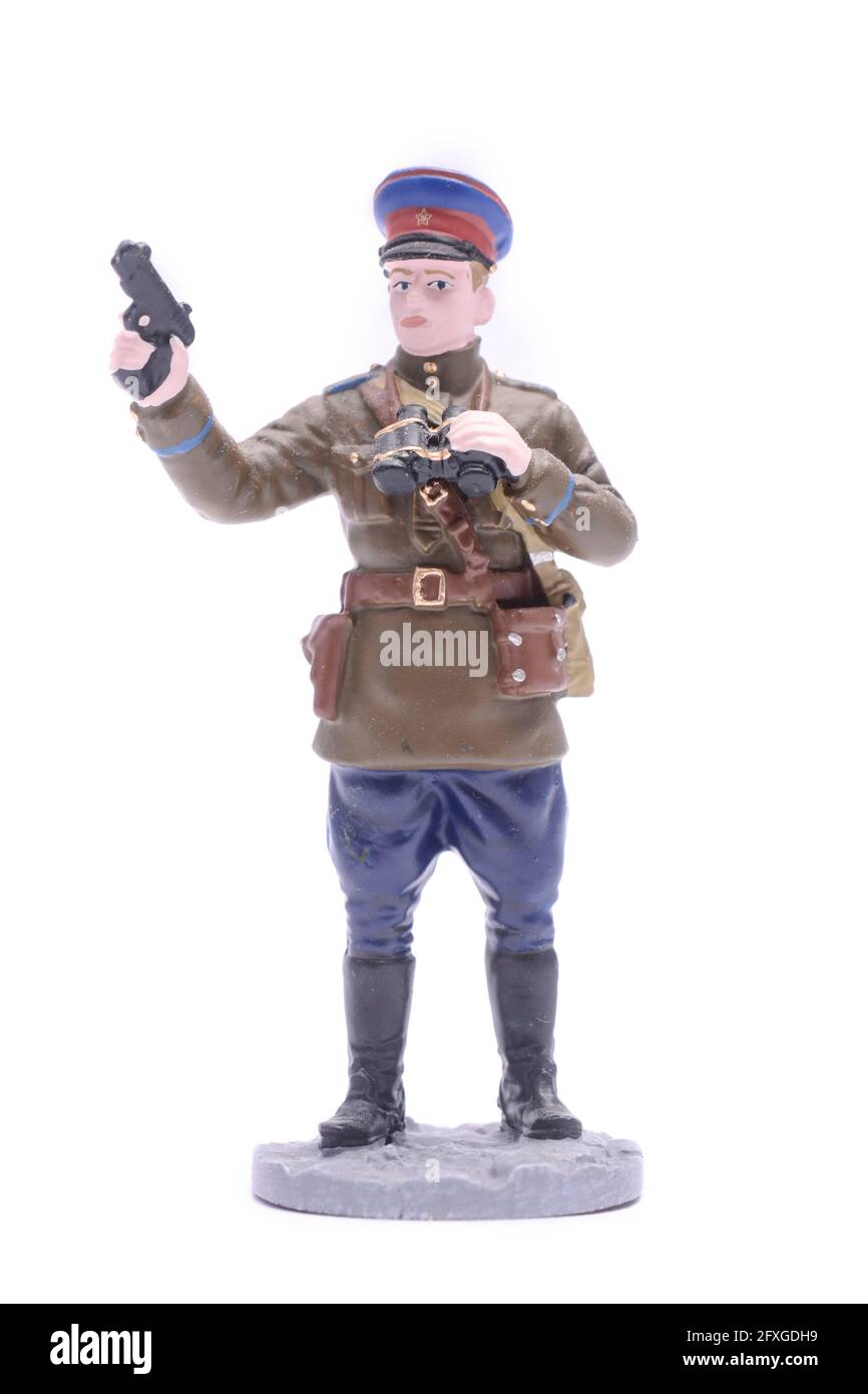 Tin Soldier Lieutenant infantry USSR 1940-43 isolated on white Stock ...