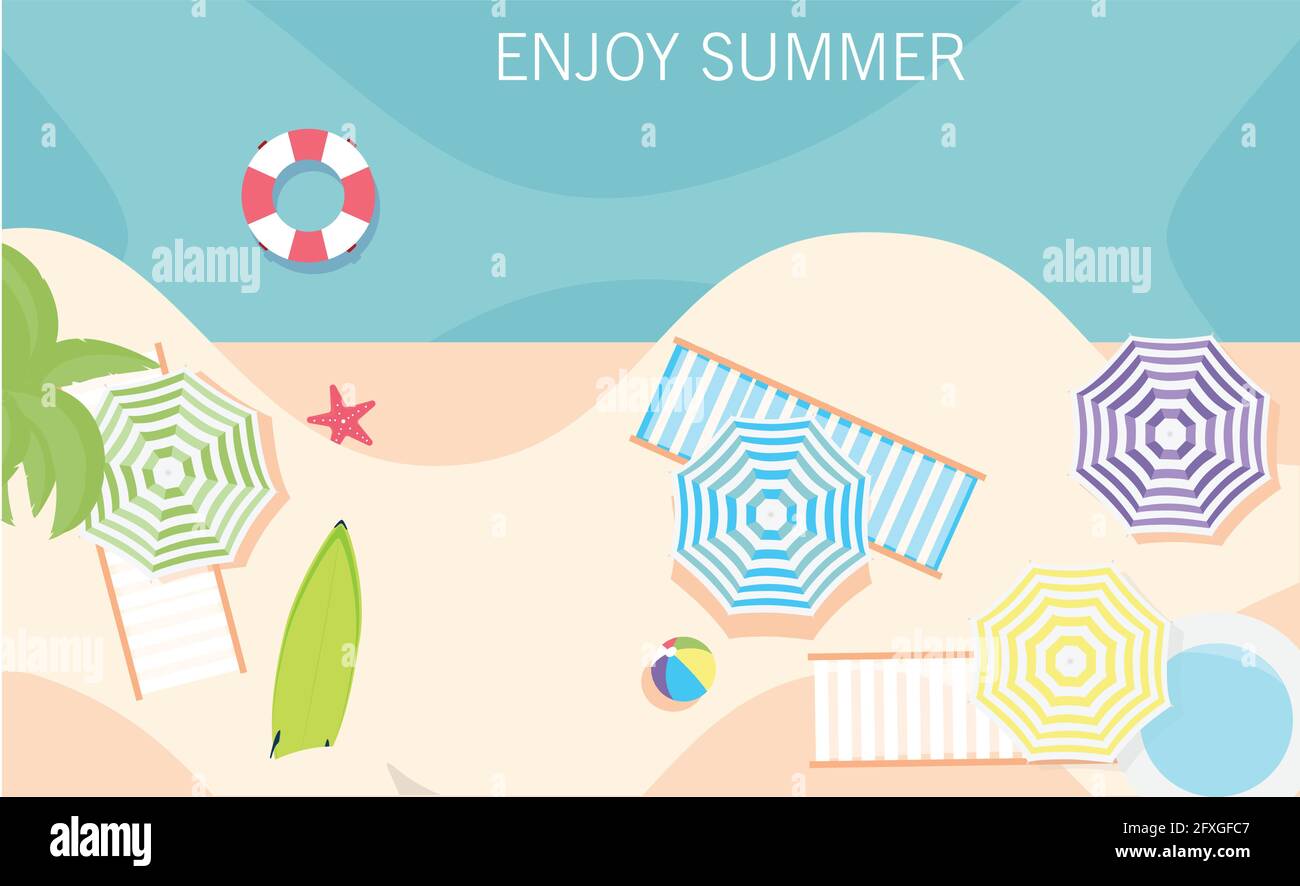 Tropical beach poster. Vector illustration Stock Vector Image & Art - Alamy