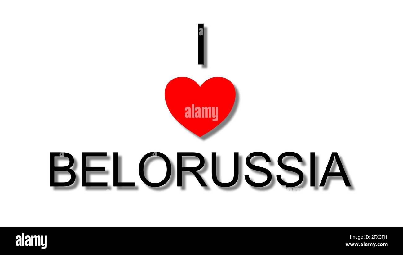 i love belorussia red heart Stock Photo - Alamy