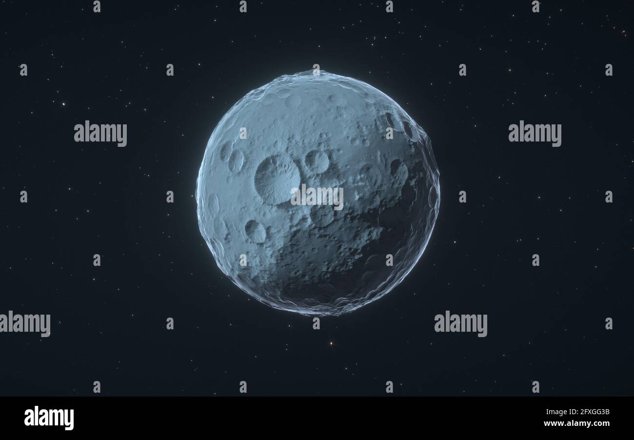 Whole planet with black background, 3d rendering. Computer digital ...