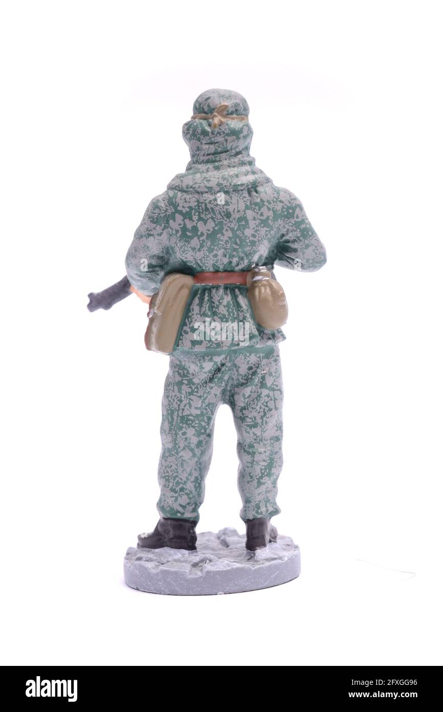 Tin Soldier scout in camouflage USSR isolated on white Stock Photo - Alamy