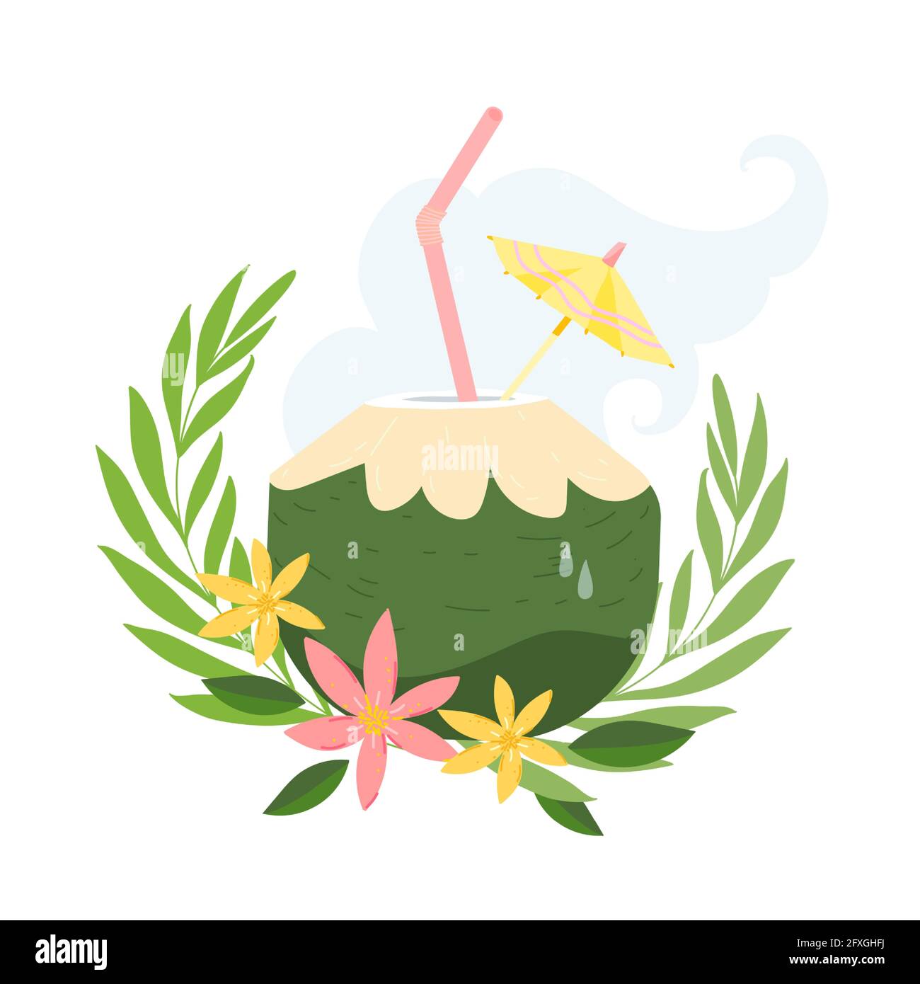 Green leaves fresh young Stock Vector Images - Alamy