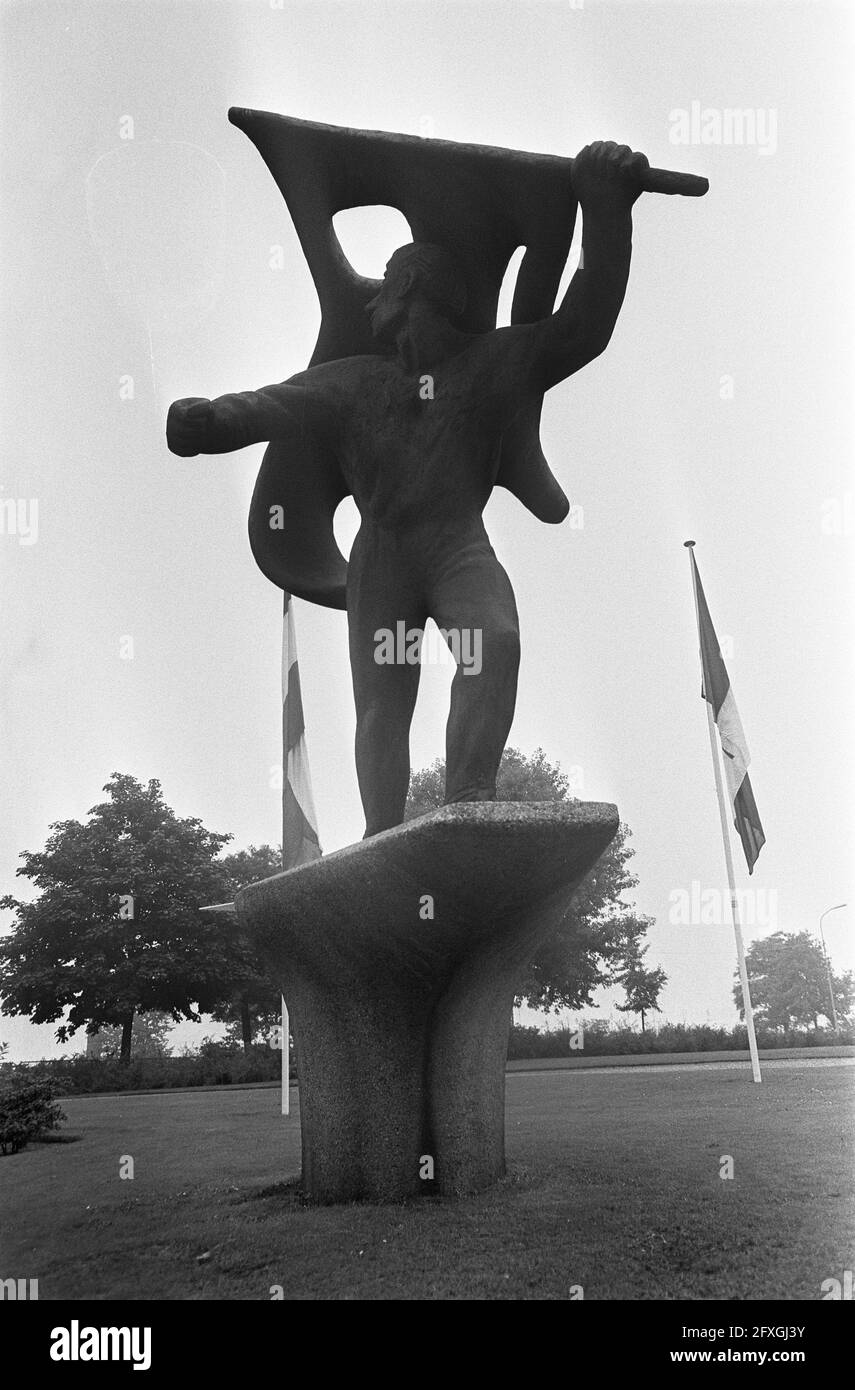 Resistance monument at the Waal Bridge in Nijmegen, 17 September 1969 ...