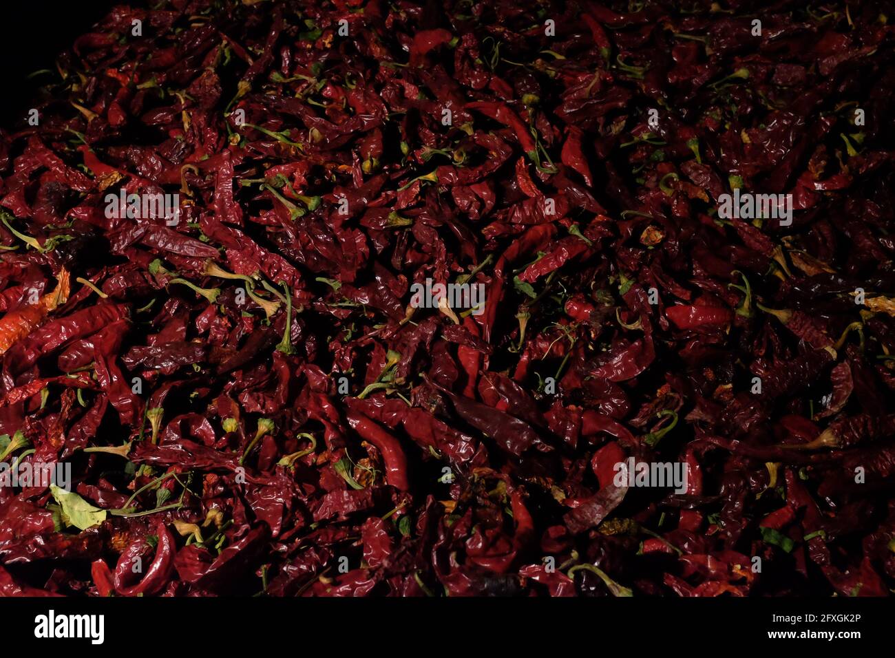 The red peppers being dried. Once dry, they will be transformed into ...