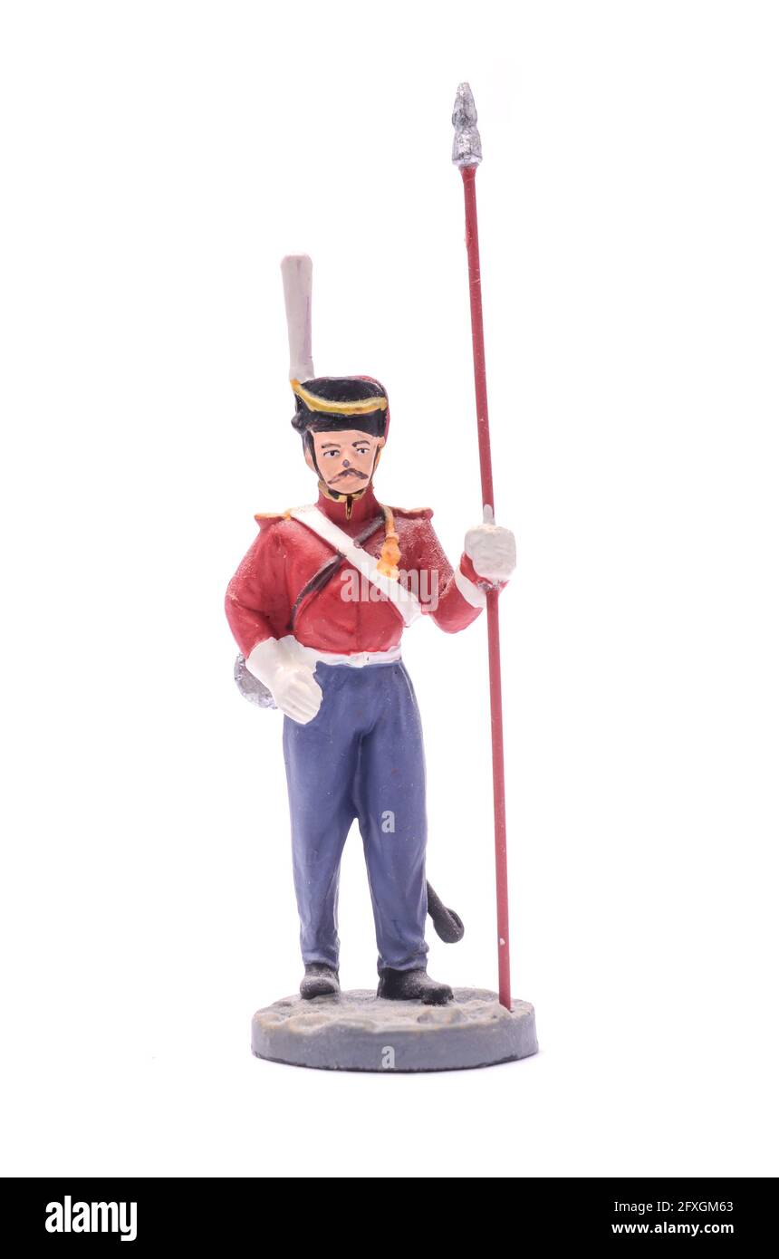 tin soldier Cossack Life Guards Cossack Regiment, 1812 Isolated on ...