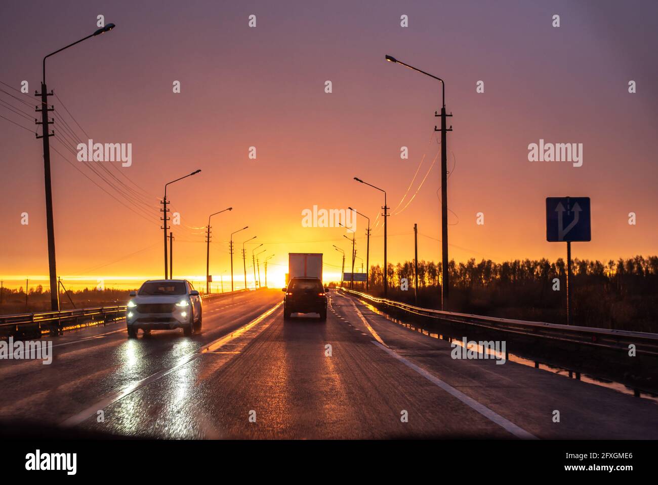 Driving along road hi-res stock photography and images - Alamy