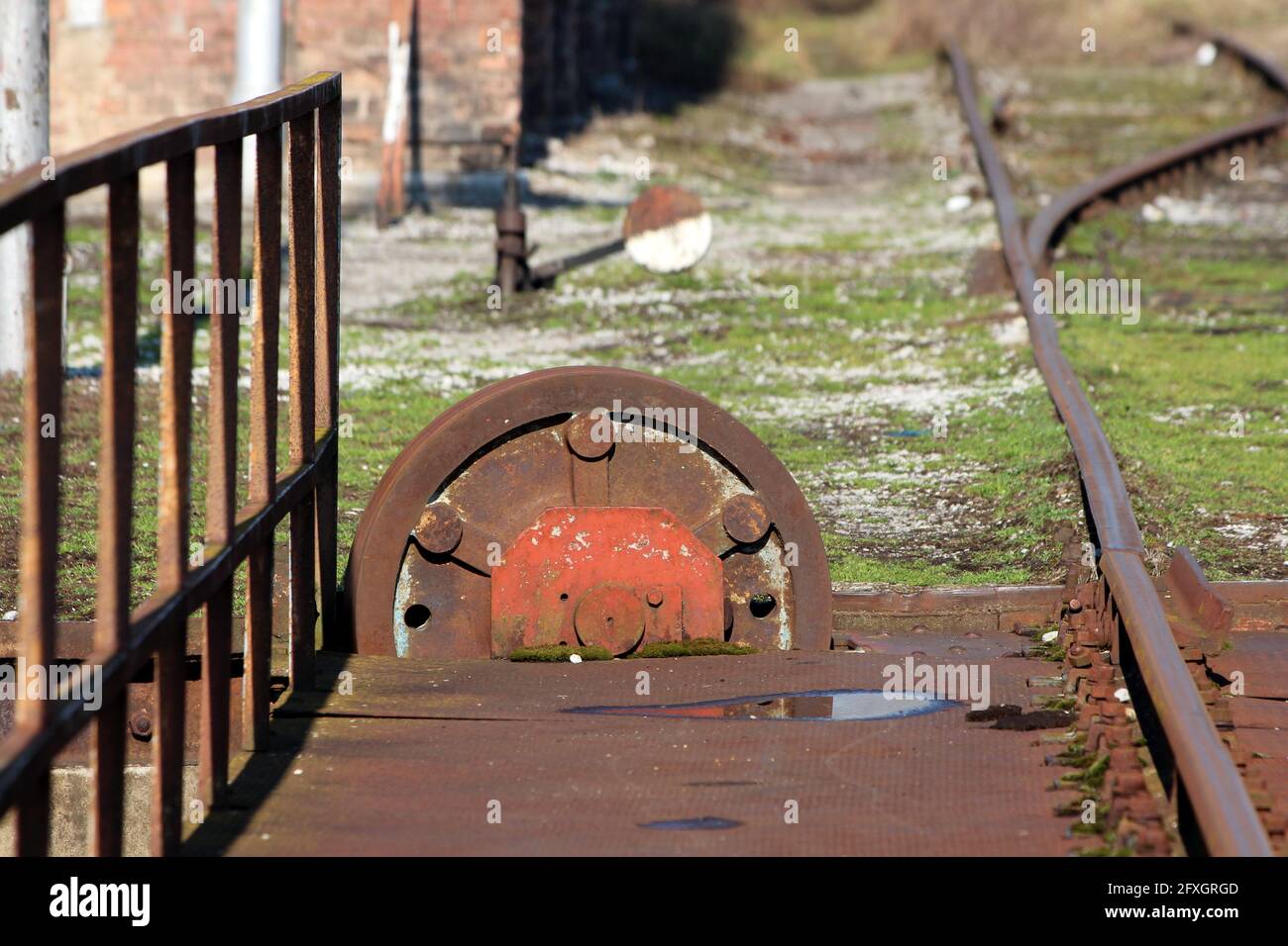 Old railway turntable hi-res stock photography and images - Alamy