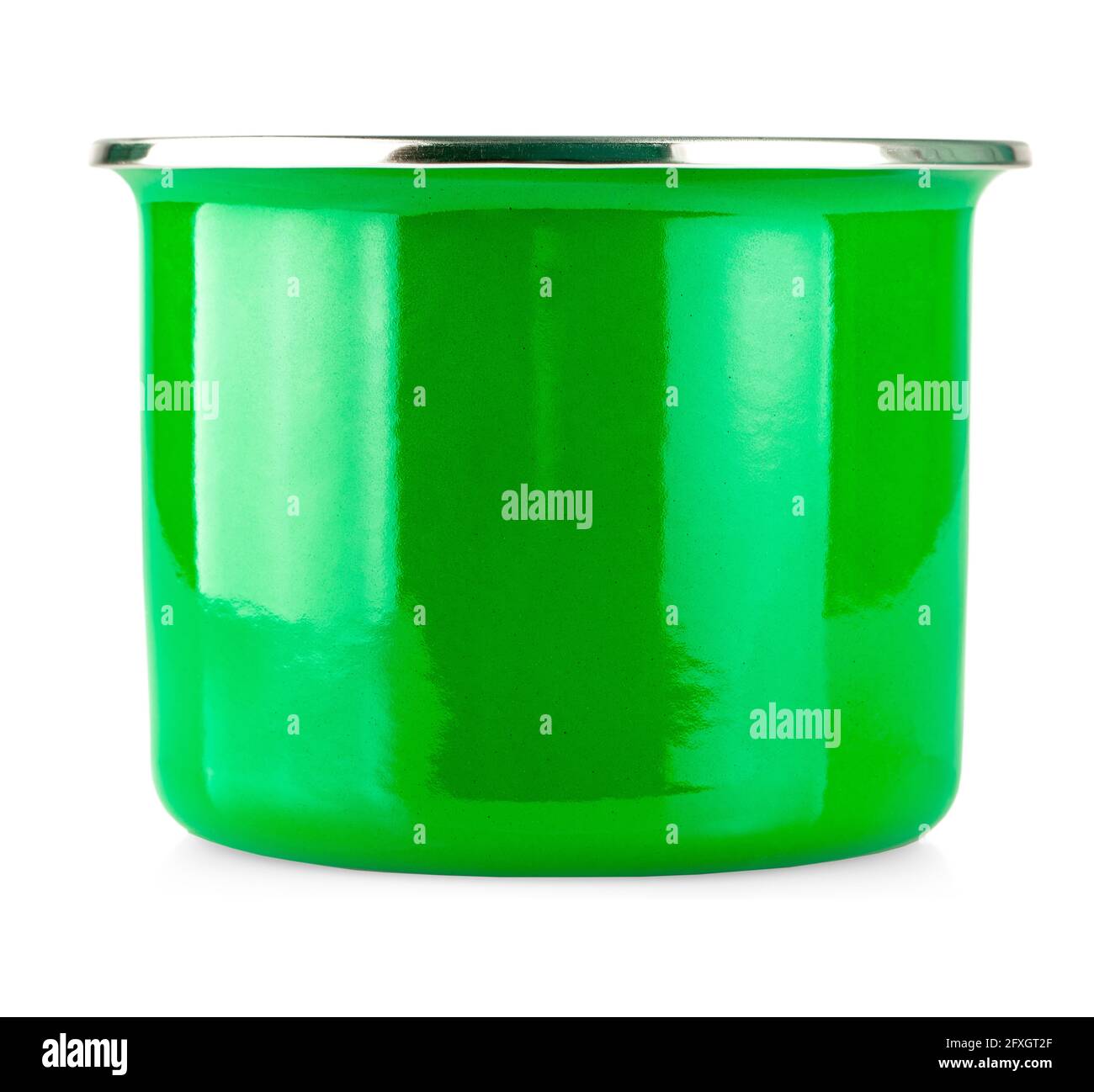 The close up New green pot isolated on white background Stock Photo - Alamy