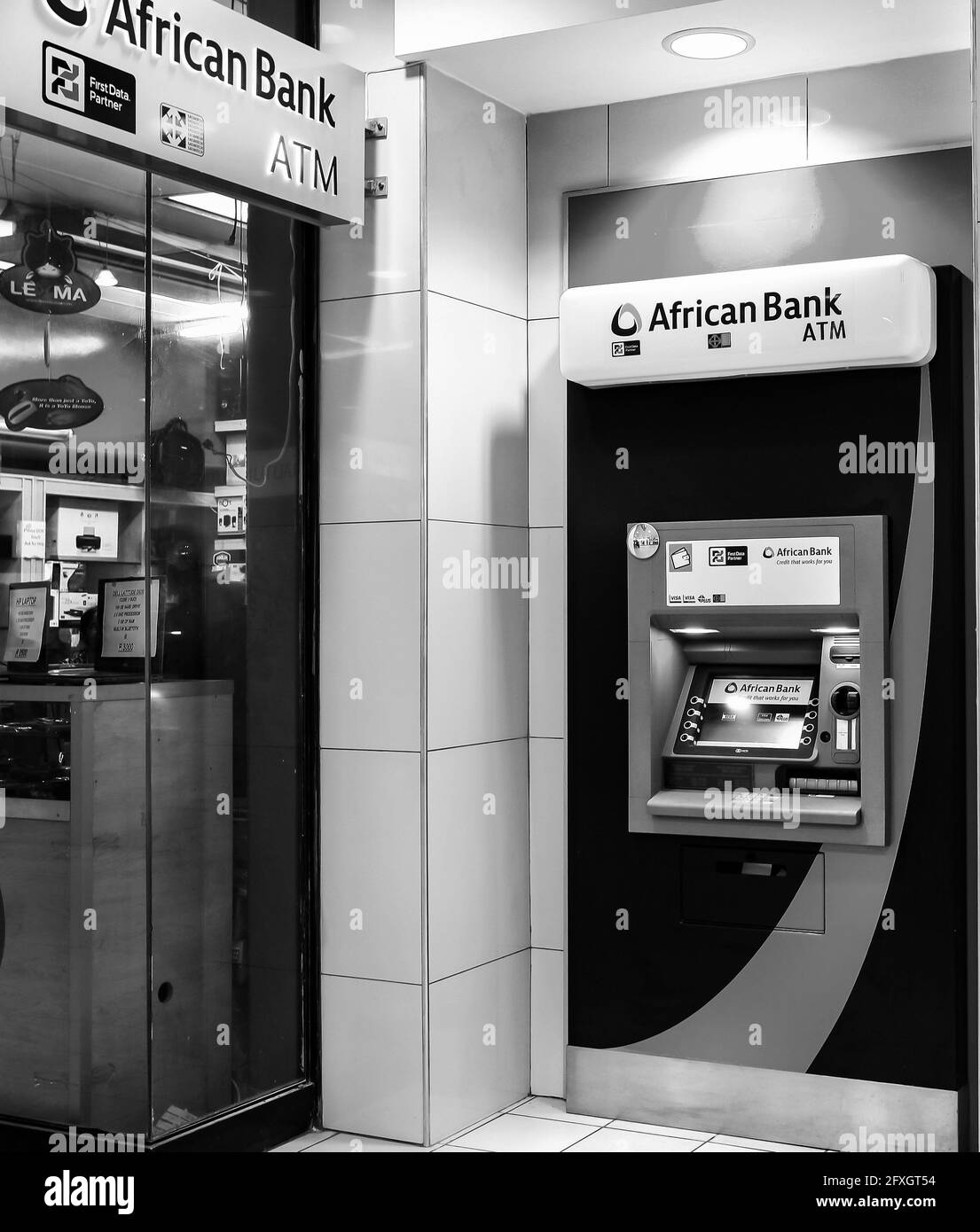 Inside bank queue Black and White Stock Photos & Images - Alamy