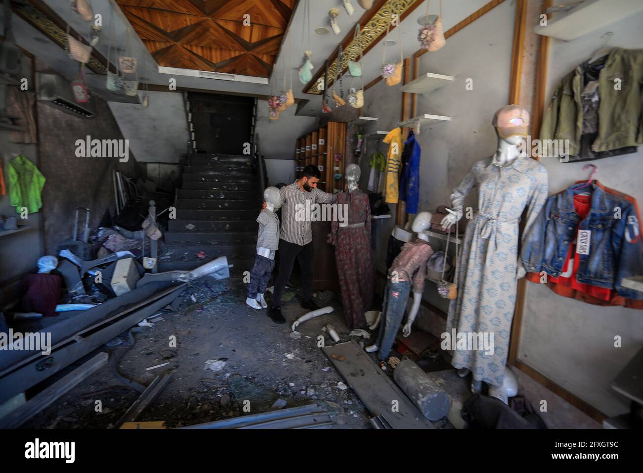 Gaza city, The Gaza Strip, Palestine. 26th May, 2021. Images shows the ...