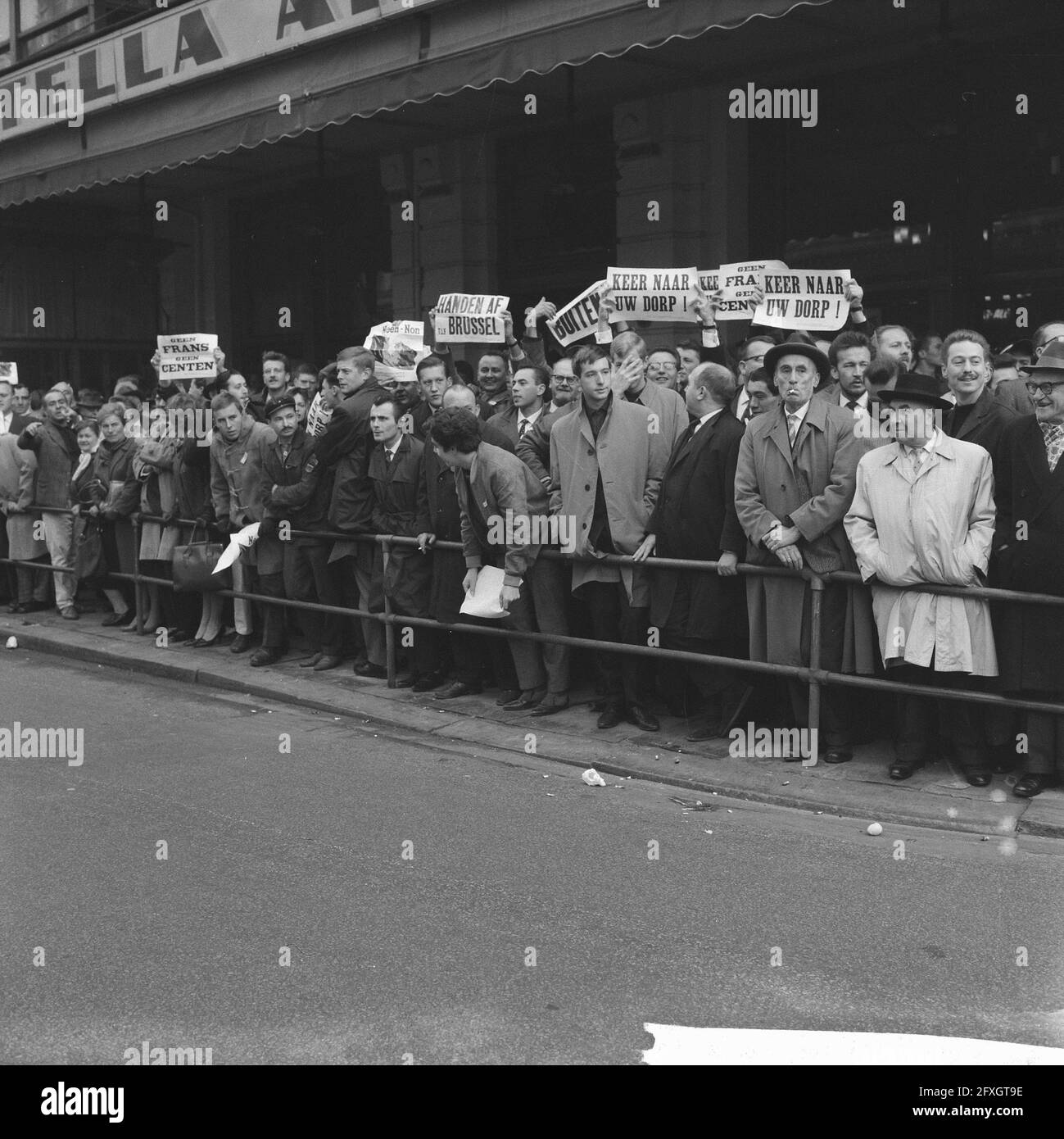 Flemish march on Brussels, the Flemings armed with banners, October 14 ...