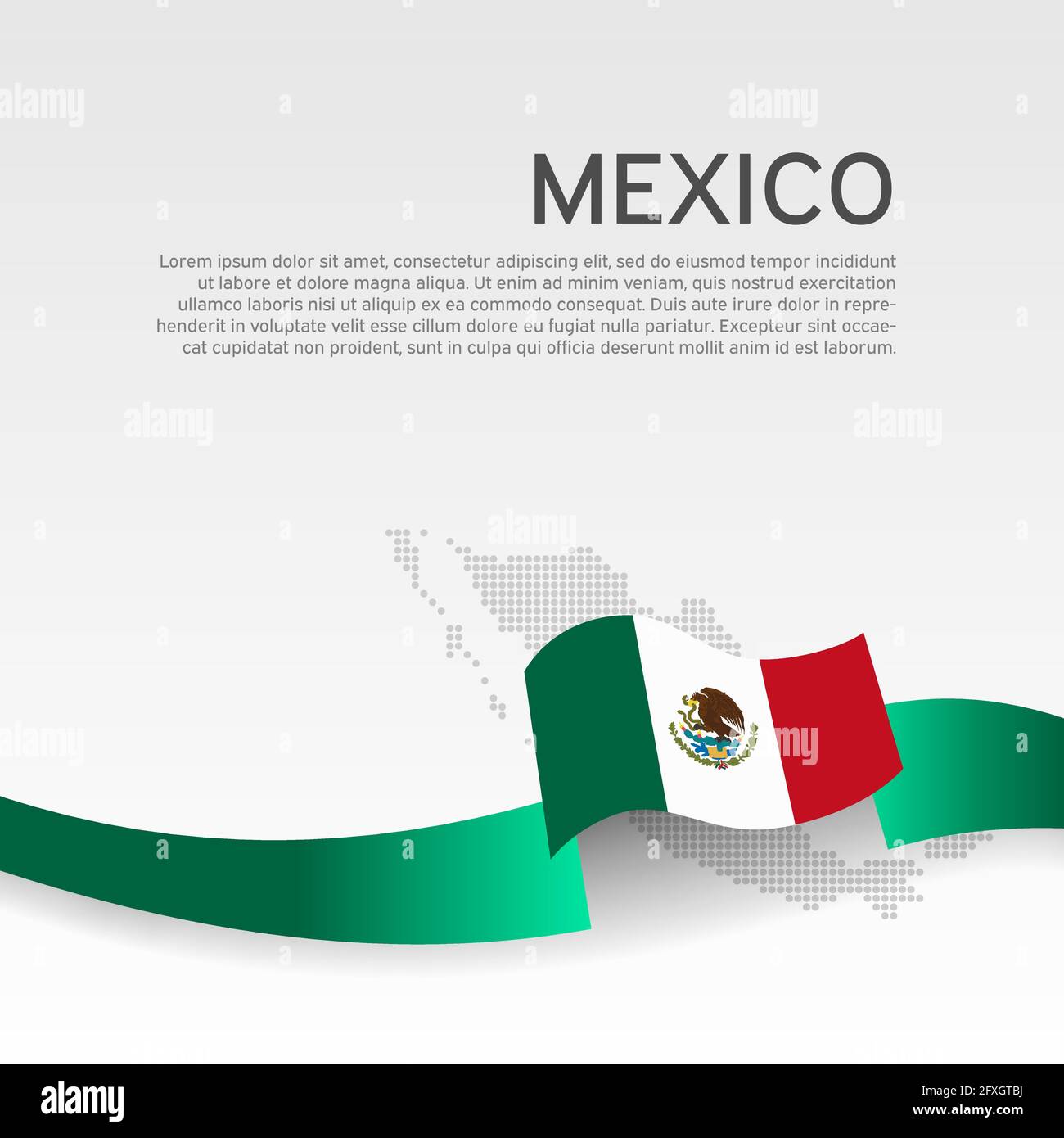 Mexican Flag Ribbon Banner Mexico Flag Ribbon Vector Images (over