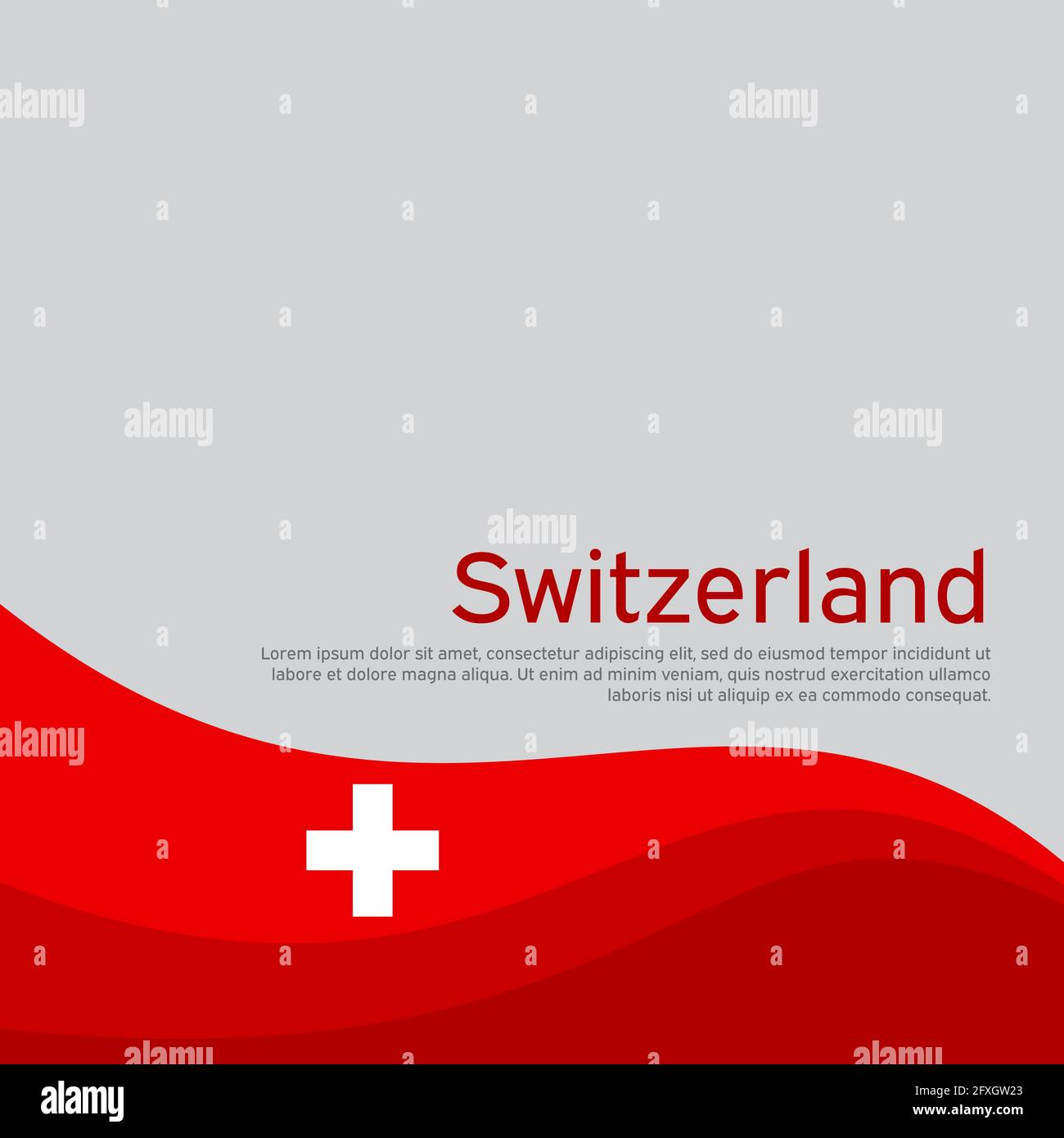 Abstract waving switzerland flag. Creative background for the design of ...