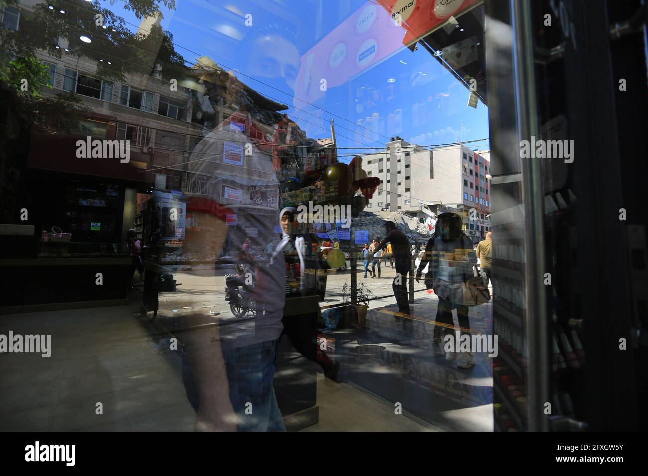 Gaza city, The Gaza Strip, Palestine. 26th May, 2021. Images shows the ...