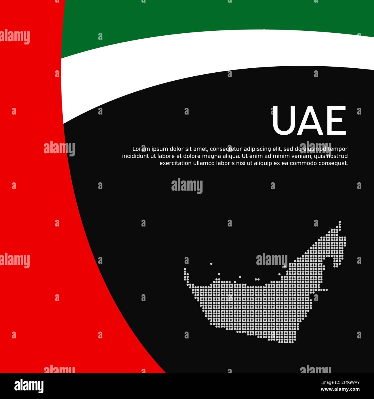 Uae flag national day black Stock Vector Images - Alamy