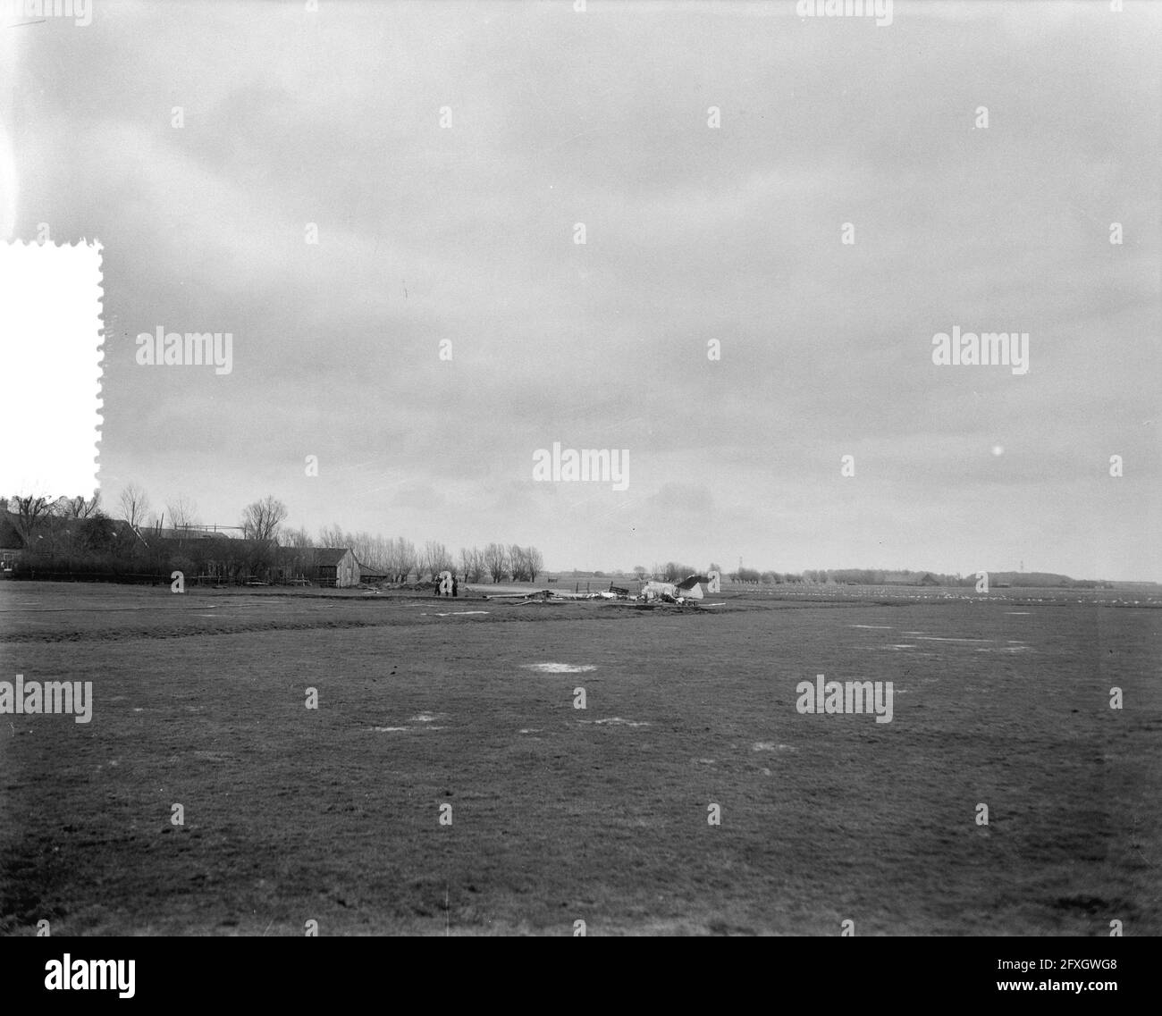 Airplane accident. Fairey Firefly fighter aircraft of the Naval Air ...