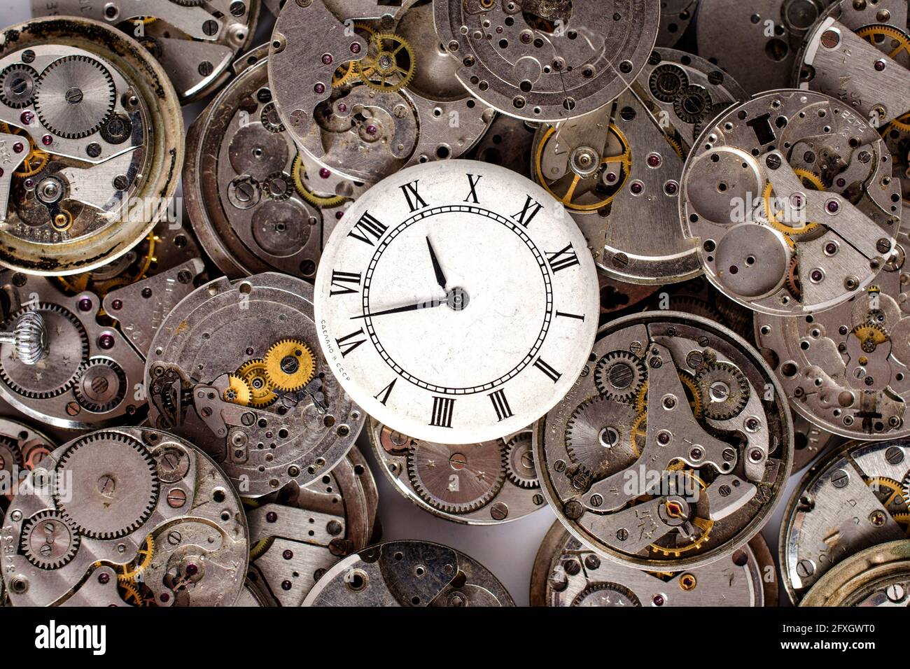 texture of watch movements Stock Photo - Alamy