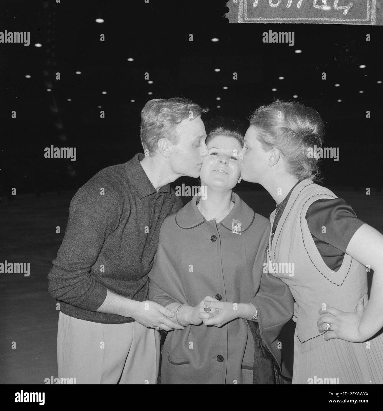 From left to right Pavel Roman, Jopie Wolff and Eva Romanova, February ...
