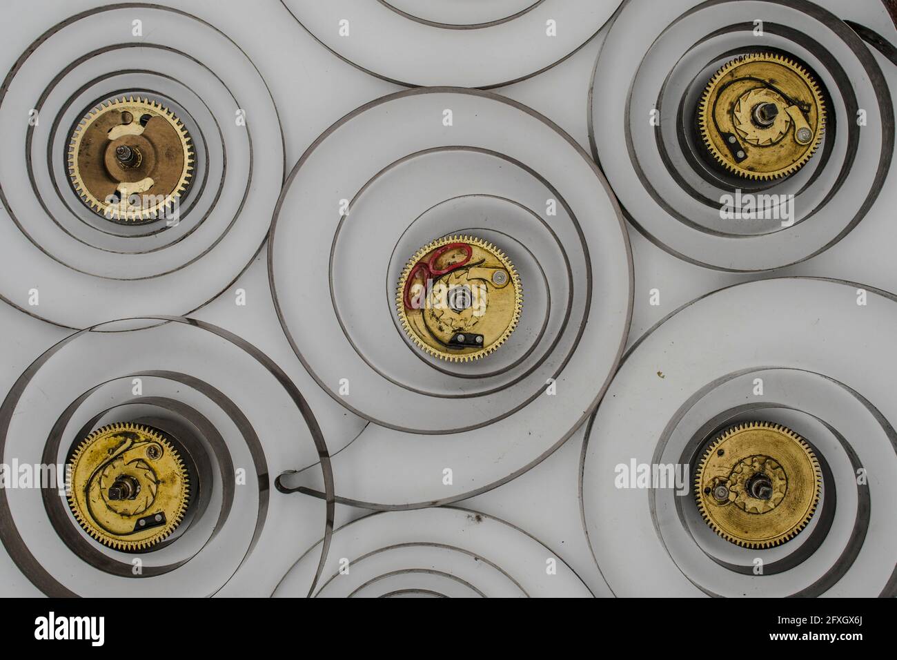 texture of gears and springs Stock Photo - Alamy