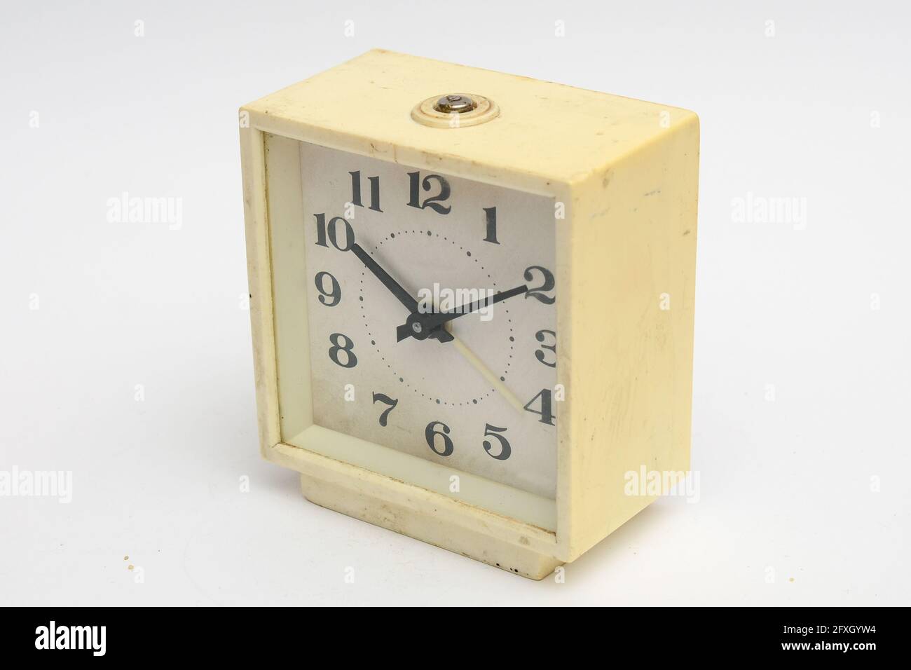 Plastic square alarm clock Stock Photo - Alamy