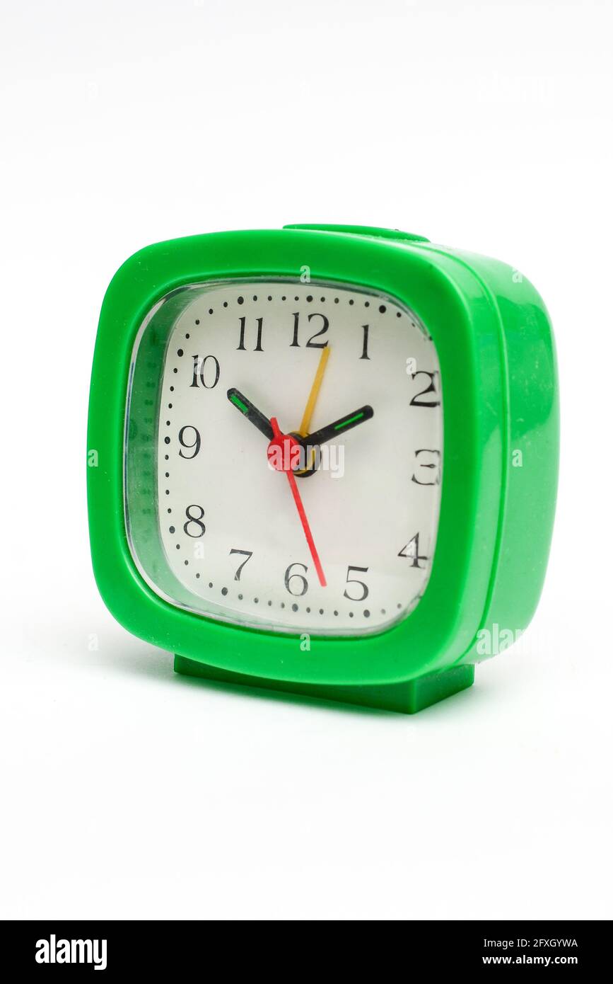 green plastic alarm Stock Photo - Alamy