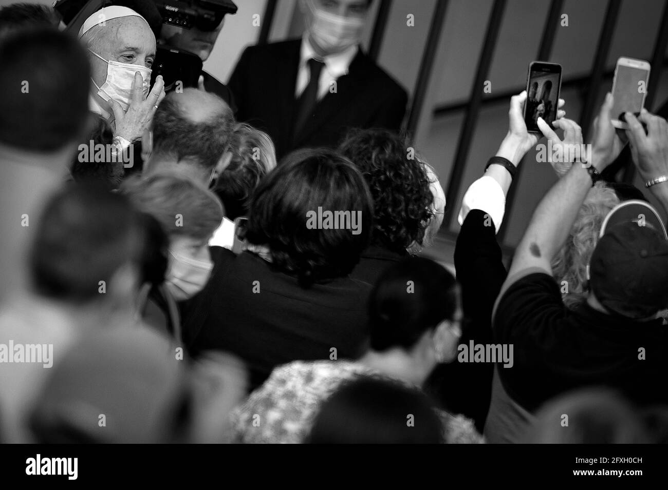 Pope Francis during the General audience in the Saint Damaso courtyard ...