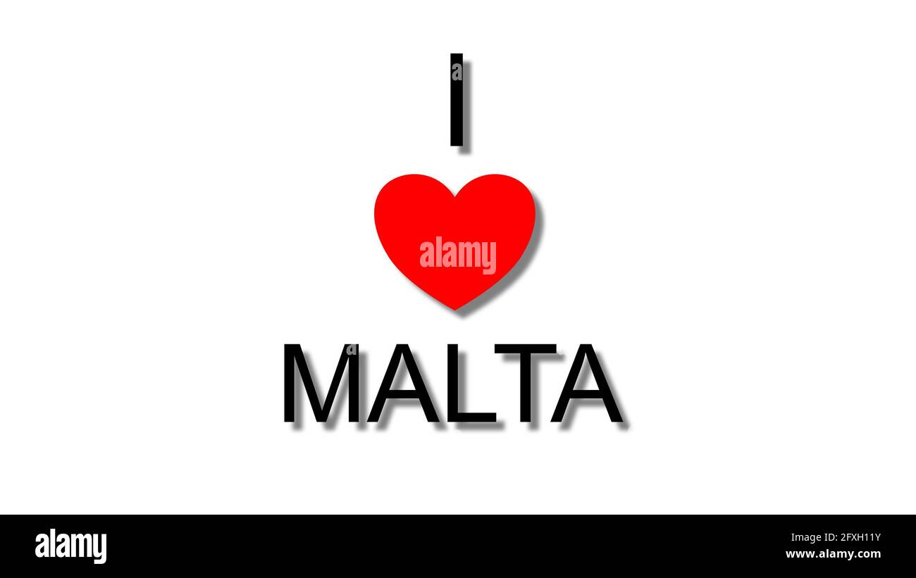 i love malta red heart Stock Photo - Alamy