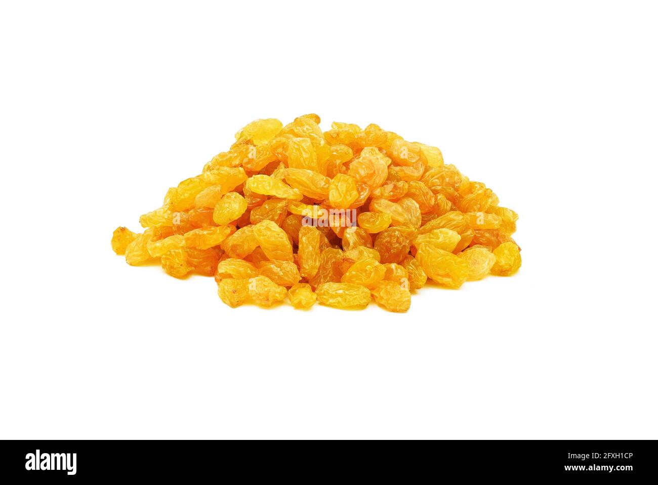 heap of golden sultana raisins isolated on white background Stock Photo ...