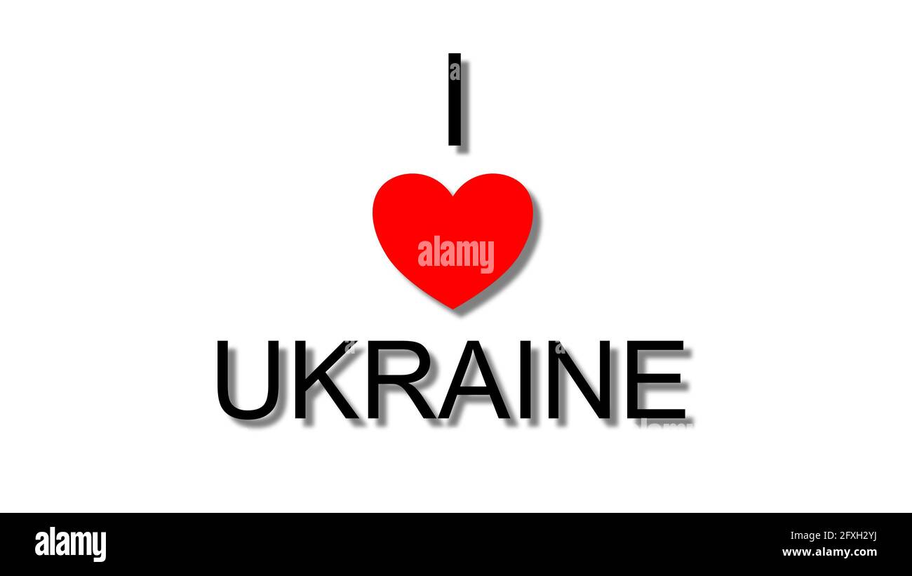 i love ukraine red heart Stock Photo - Alamy