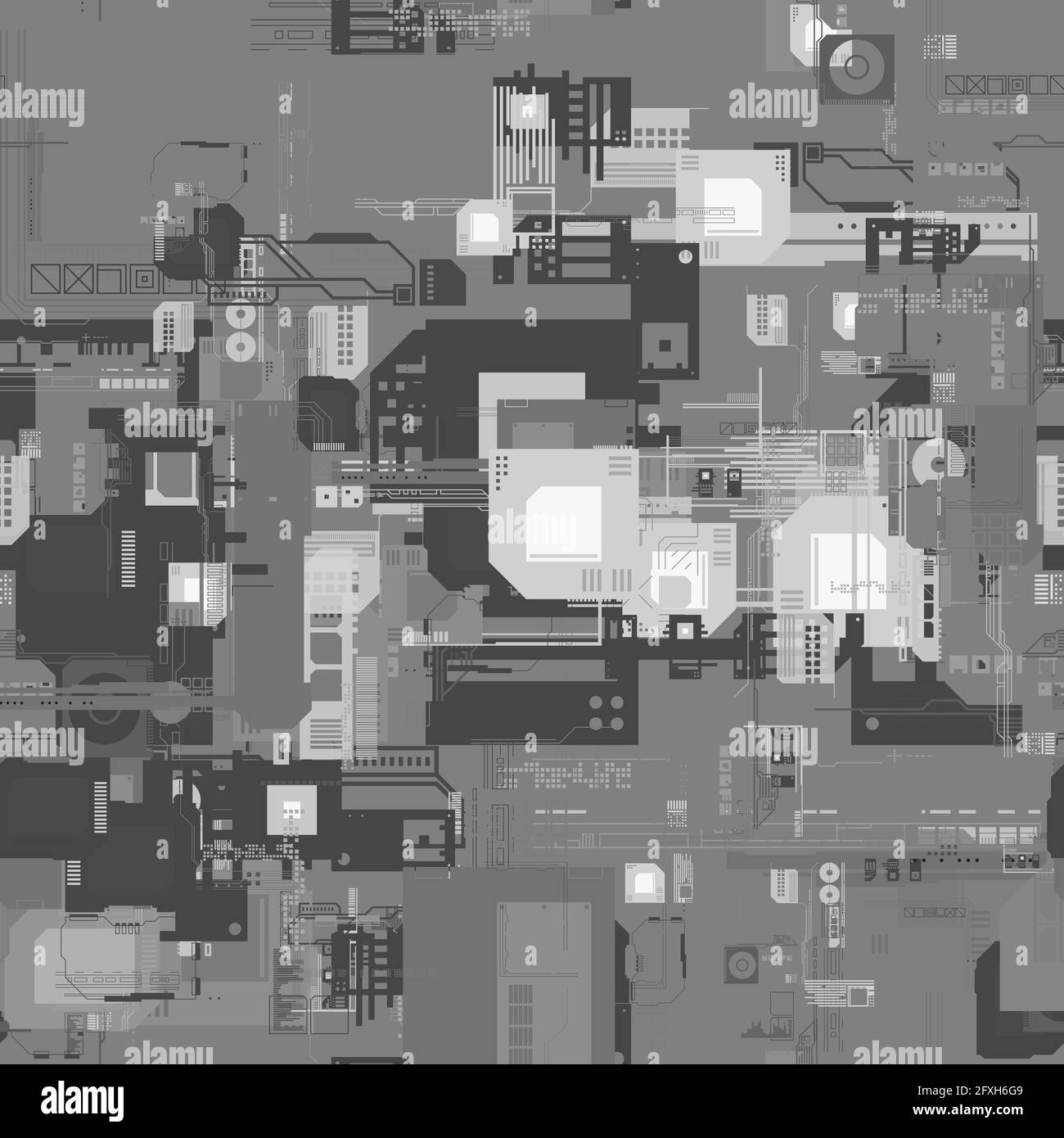 Seamless repeating pattern of height maps. Can be used for futuristic ...