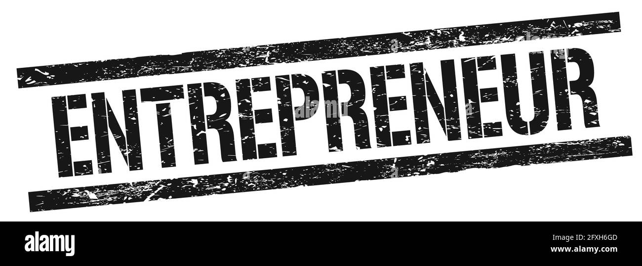 ENTREPRENEUR text on black grungy rectangle stamp sign Stock Photo - Alamy