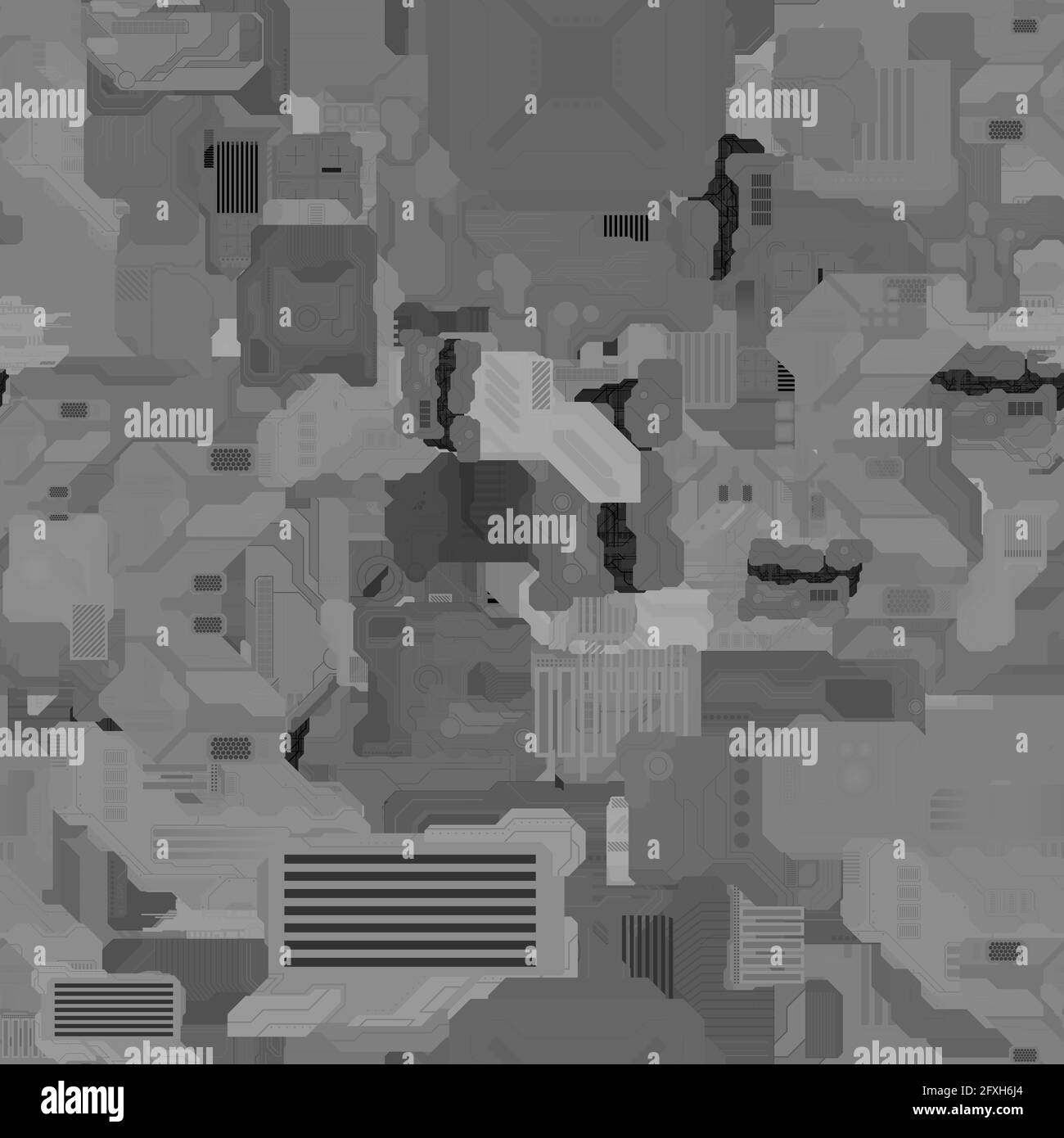 Seamless repeating pattern of height maps. Can be used for futuristic ...