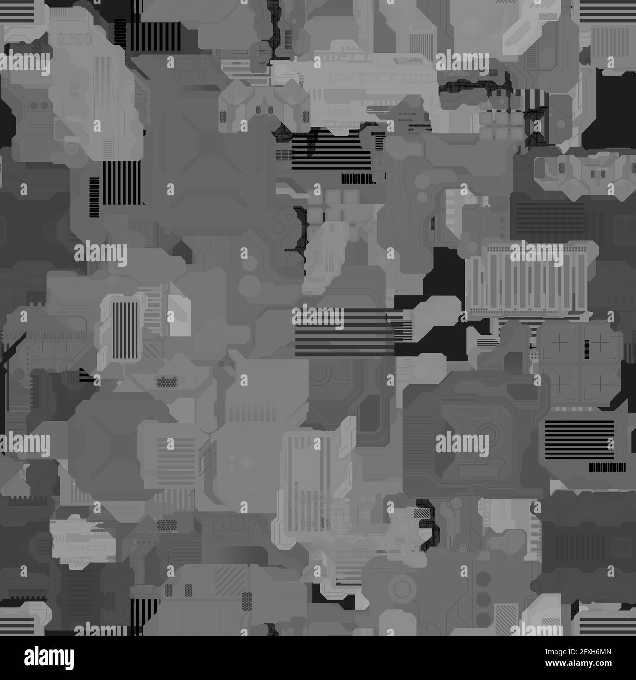 Seamless repeating pattern of height maps. Can be used for futuristic ...