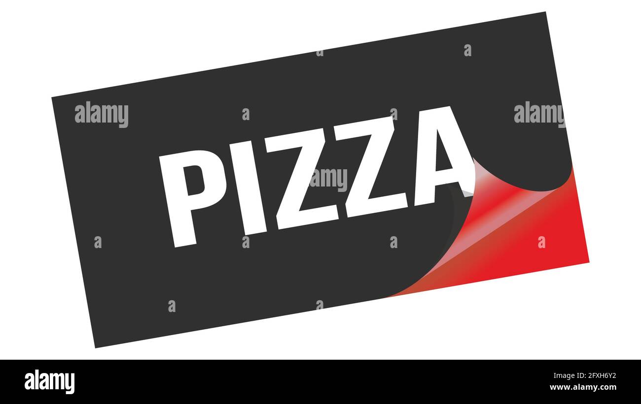 Pizza sticker sign on Cut Out Stock Images & Pictures - Alamy
