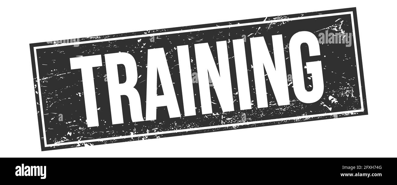 TRAINING text on black grungy rectangle stamp sign Stock Photo - Alamy