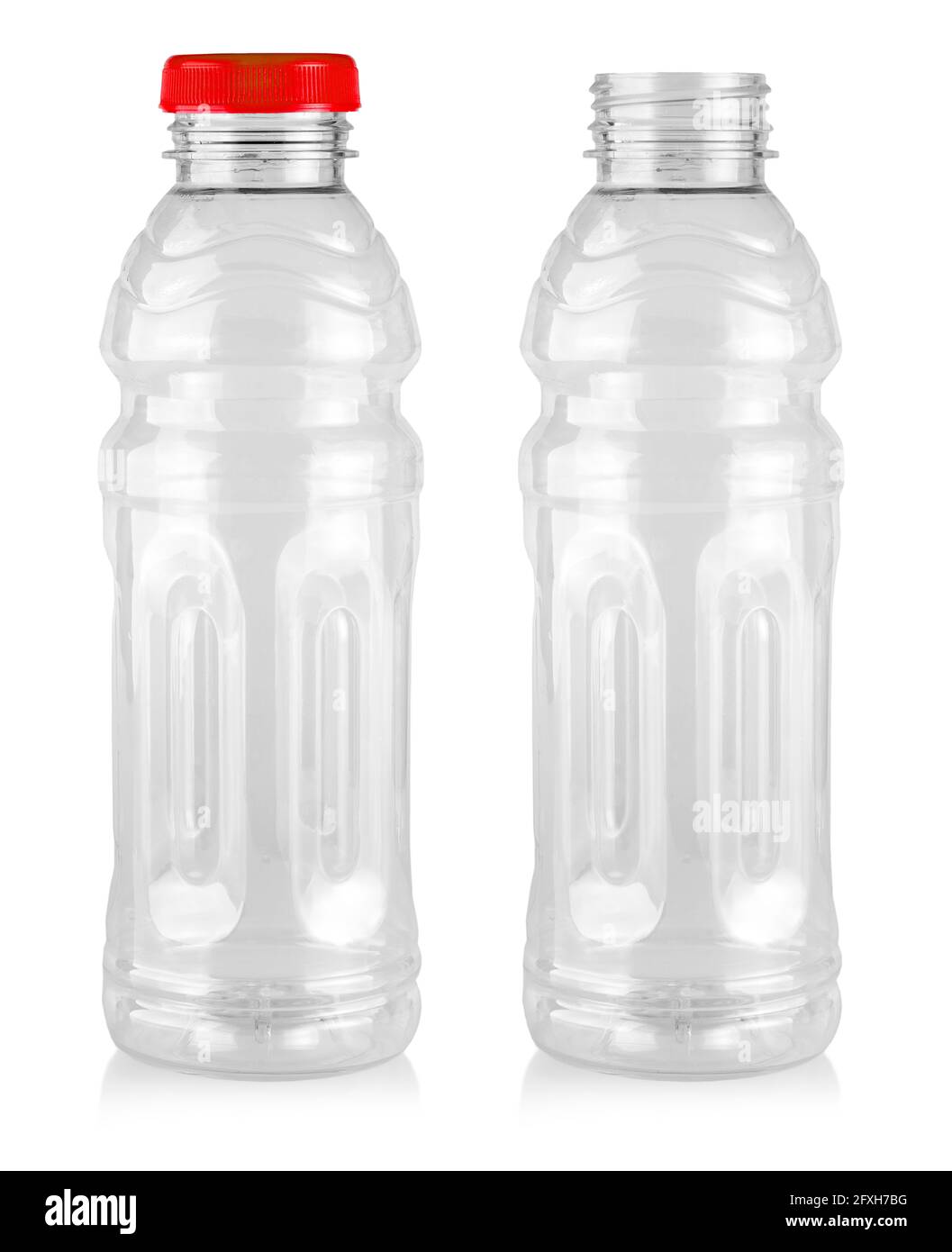 The empty plastic bottle isolated on white background Stock Photo - Alamy