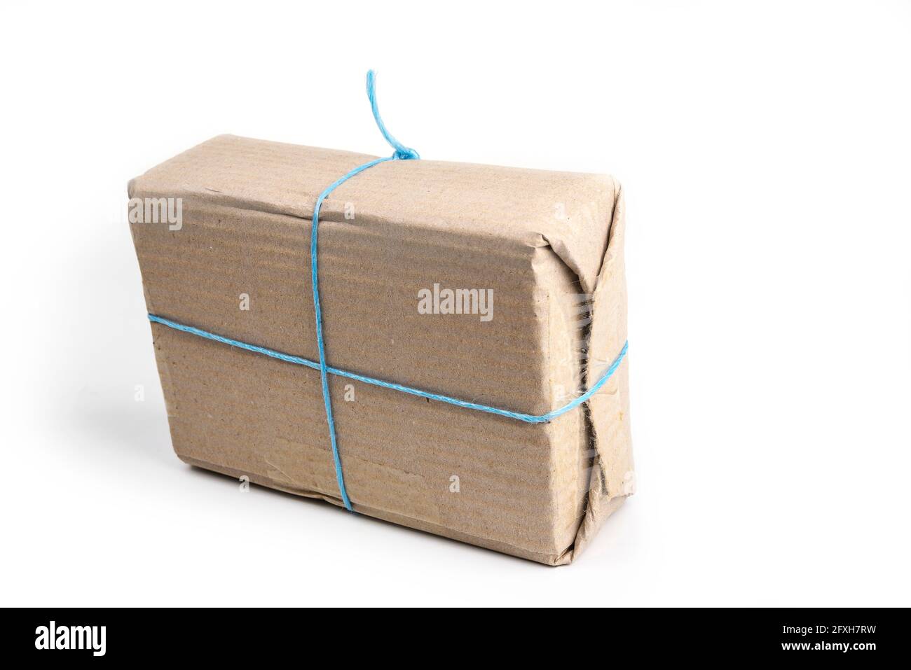 Package made from Corrugated Cardboard Wrapping Paper Stock Photo - Alamy