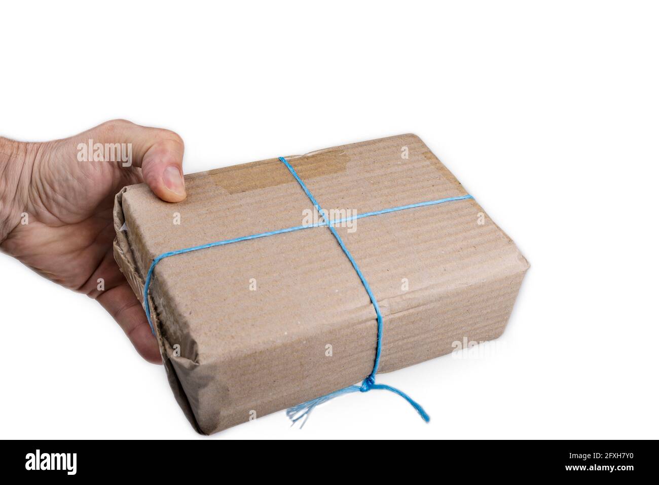 Package made from Corrugated Cardboard Wrapping Paper Stock Photo - Alamy