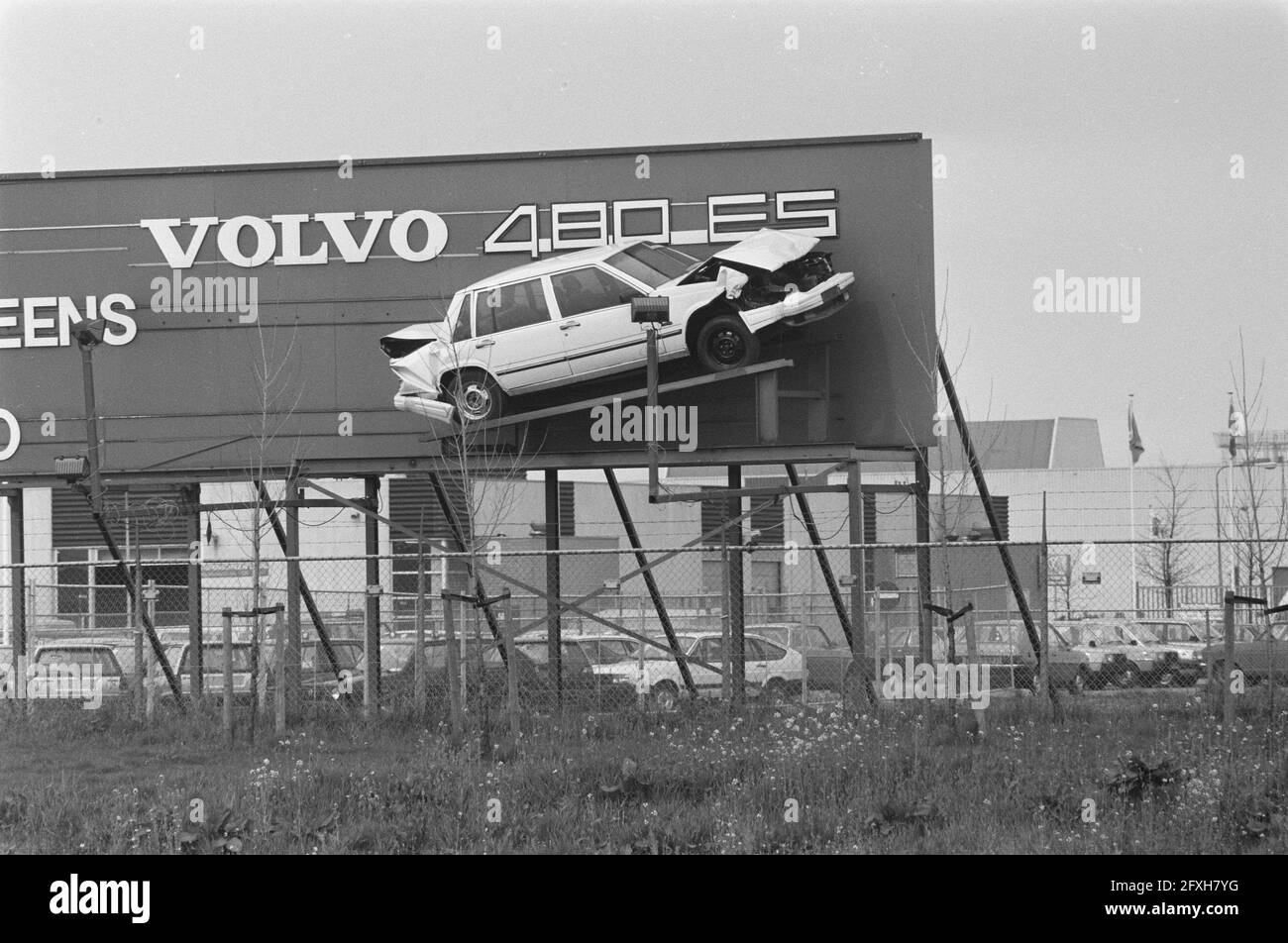 volvo on billboard, April 26, 1988, cars, billboards, The Netherlands ...