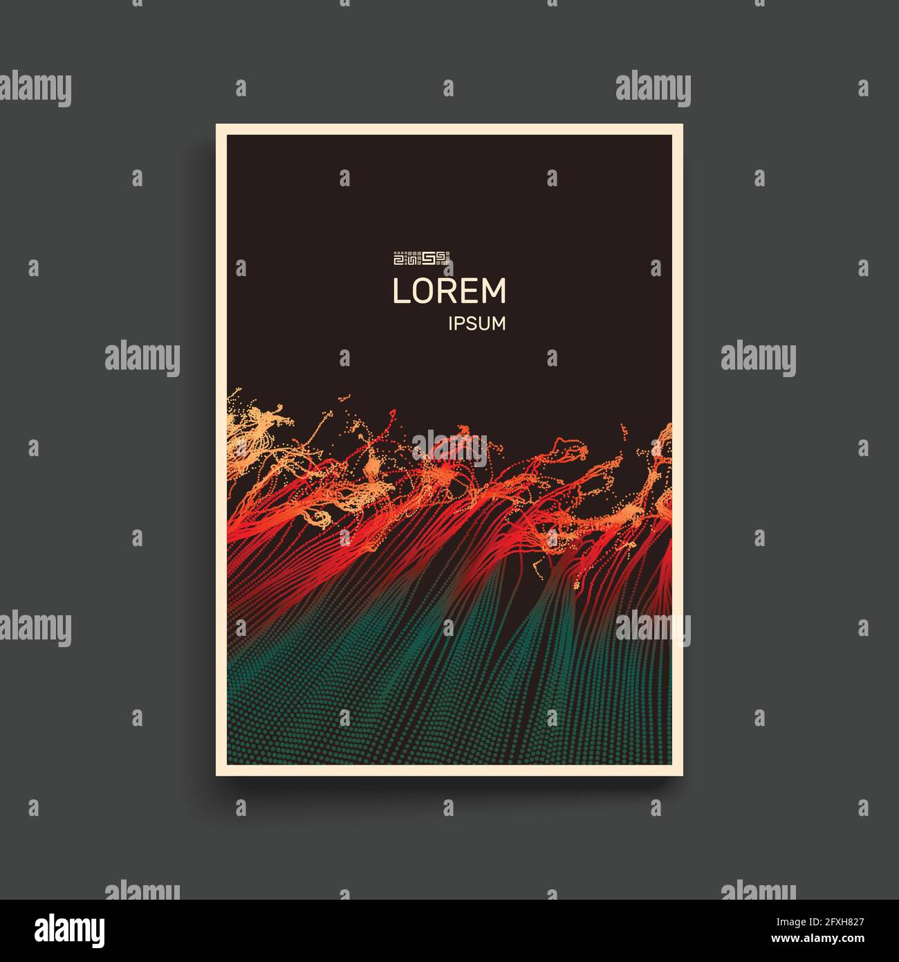 Fire Flame. Splash Imitation. Array with Dynamic Emitted Particles ...