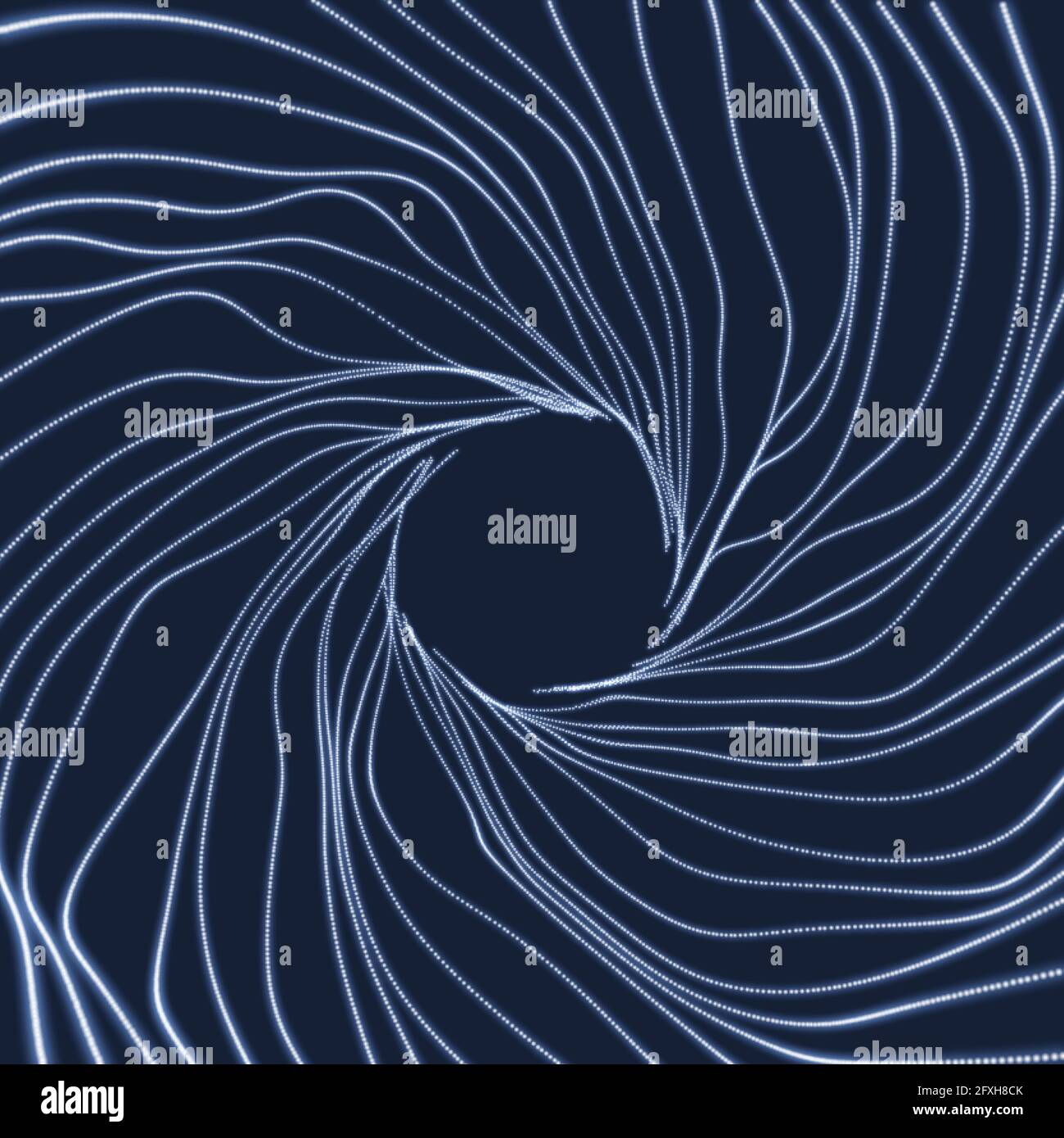 Array with Dynamic Particles. 3D Technology Style. Abstract Background ...