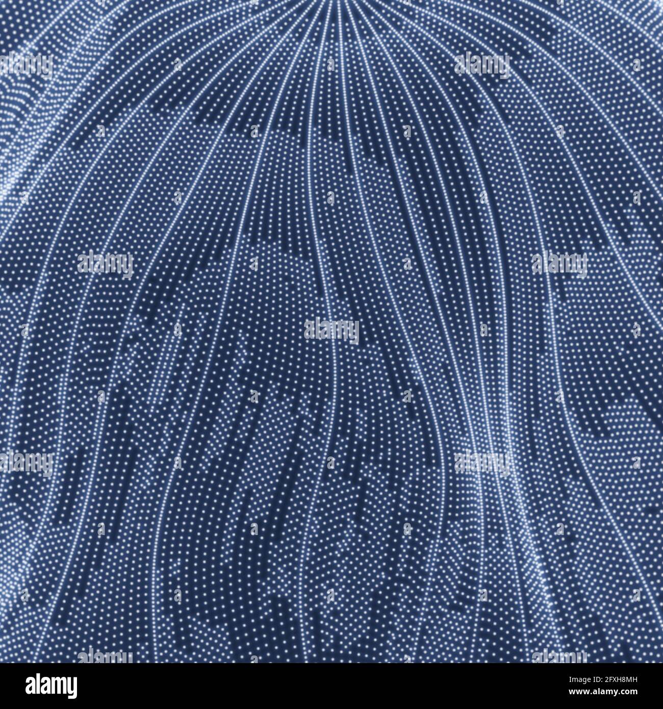 Array with Dynamic Particles. 3d Futuristic technology style. Abstract Background. Texture ...