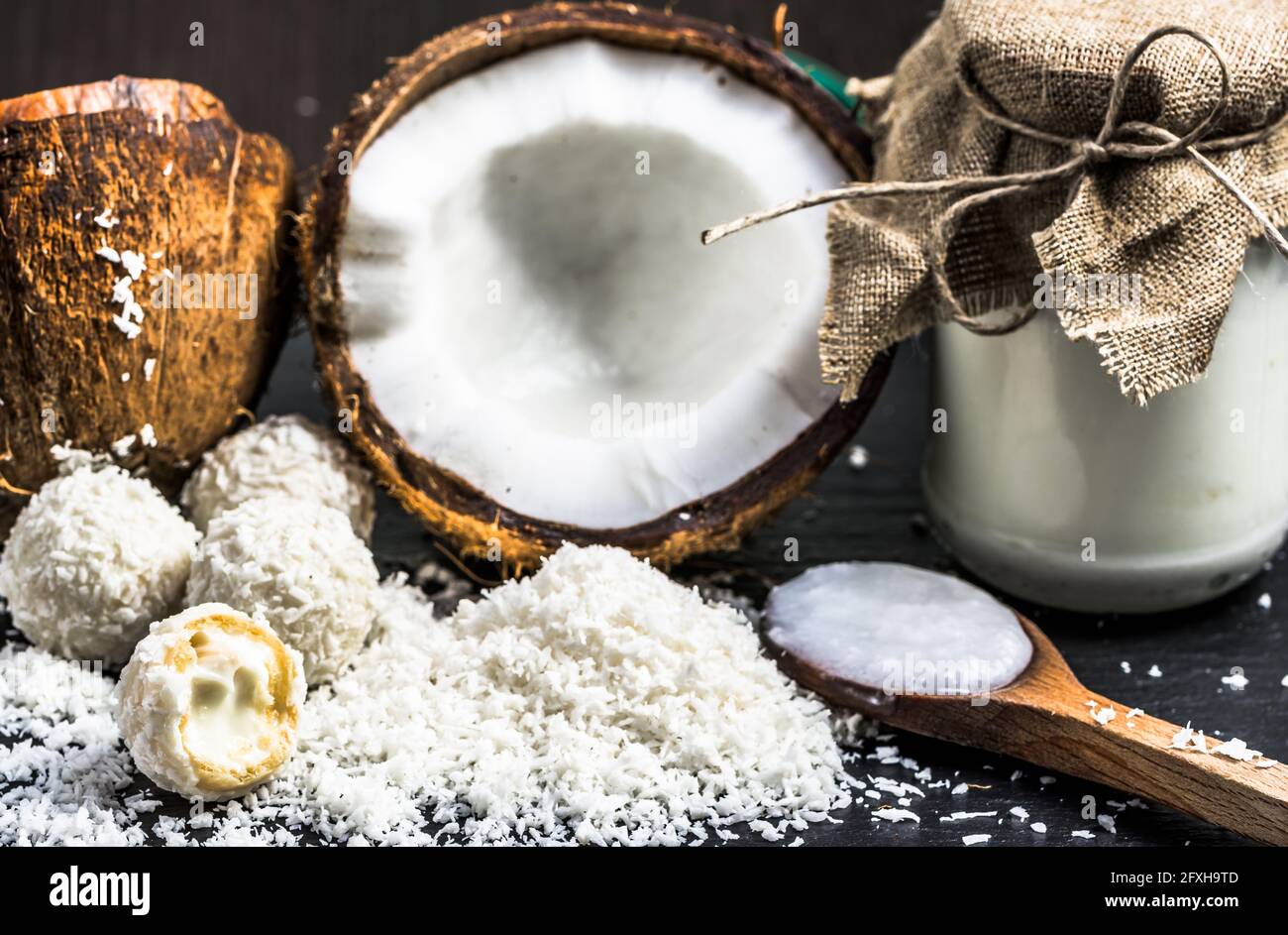Coconut products hi-res stock photography and images - Alamy