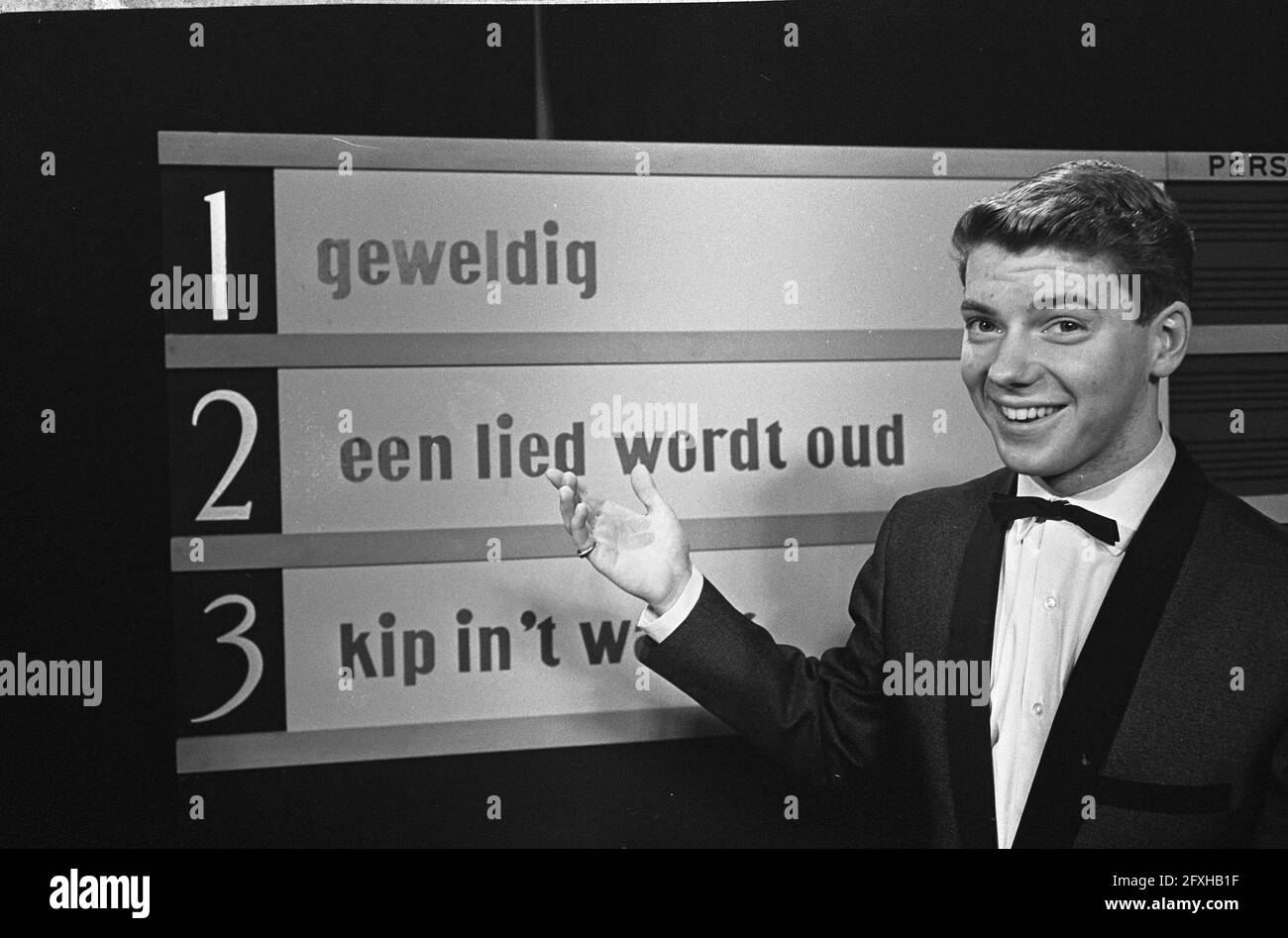 Preliminary round final National Song Contest 1965, Ronnie Tober for ...