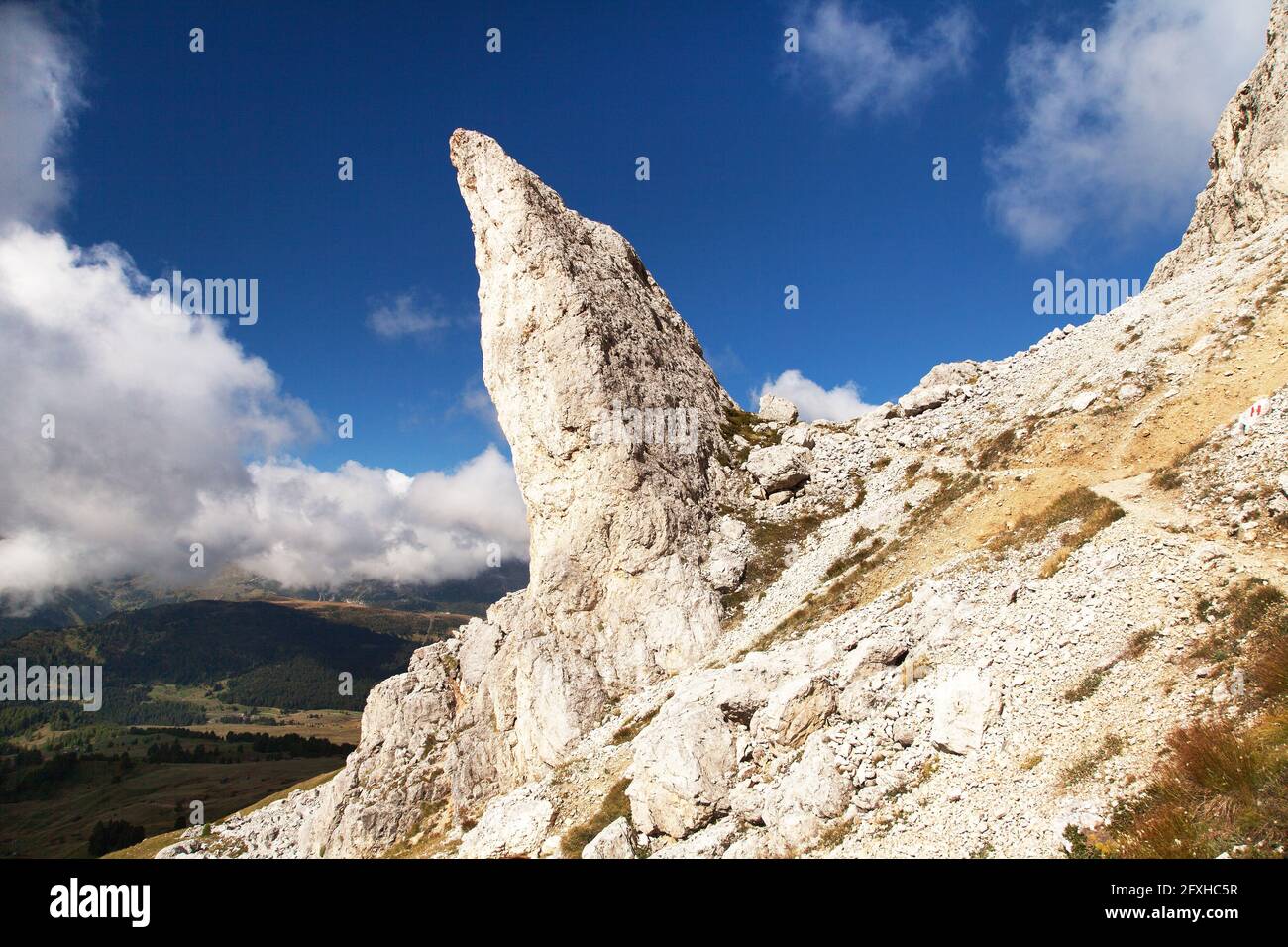 Cliff in Alps Dolomites mountains, Dolomiti, Italy Stock Photo - Alamy